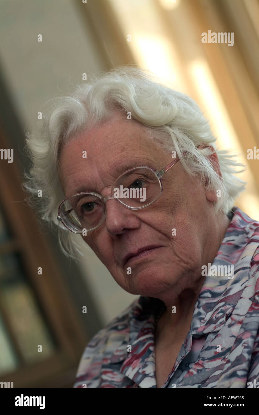 Portrait of an 81 year old elderly lady London UK Stock Photo - Alamy