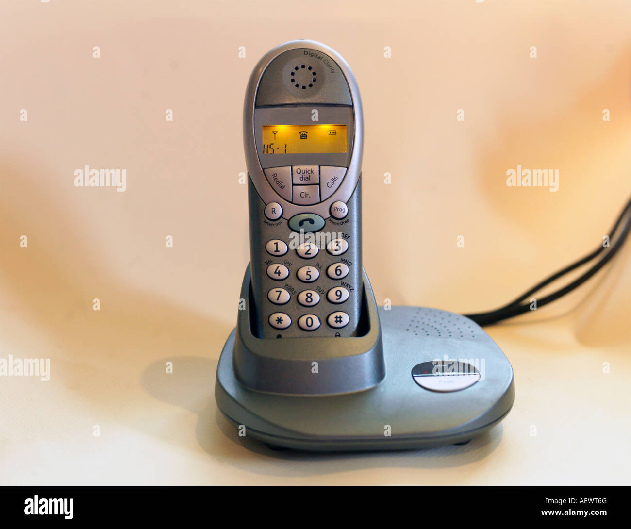 Cordless Phone with Green Call Button Stock Photo - Alamy