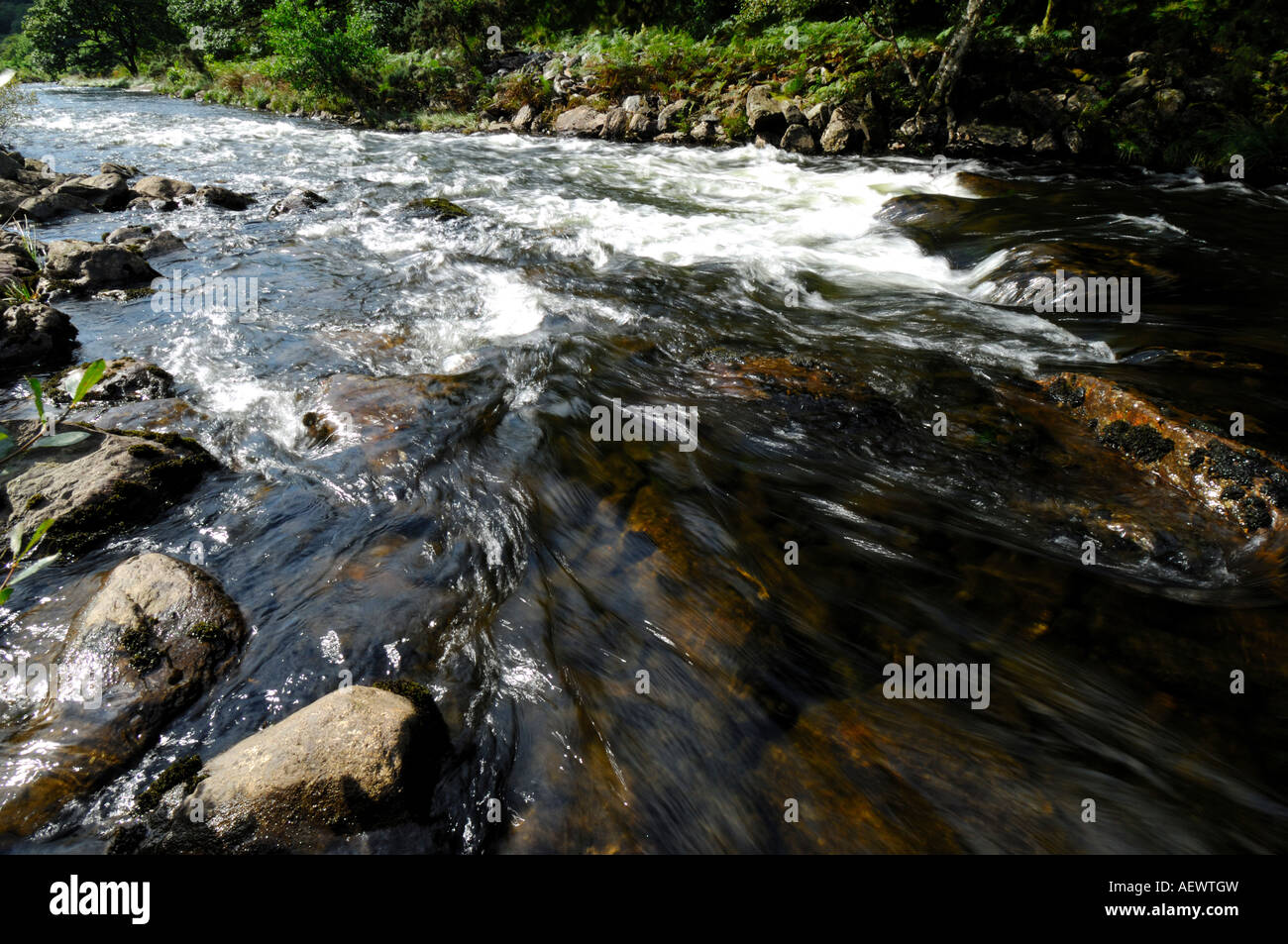 Rushing Water in a Welsh Mountain Stream Stock Photo - Alamy