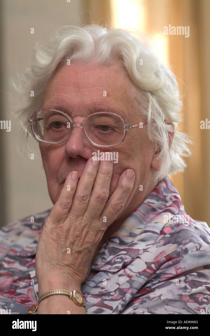 Portrait of an 81 year old elderly lady London UK Stock Photo - Alamy