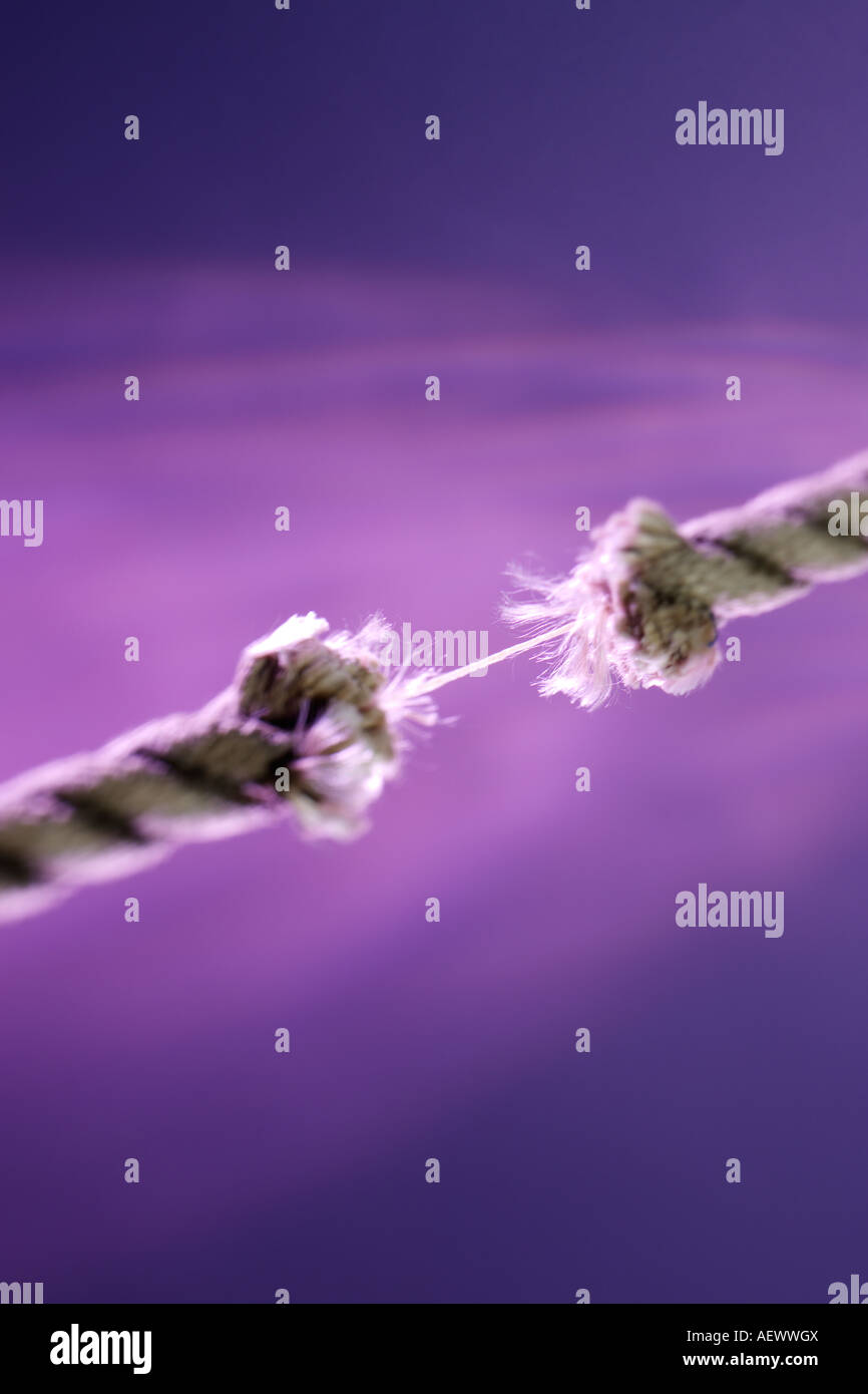Rope breaking break point hi-res stock photography and images - Alamy