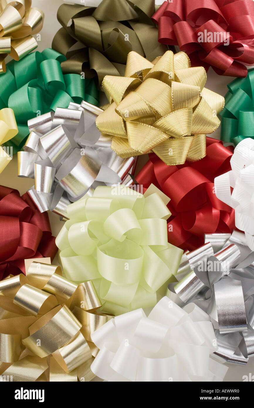 Still life of colorful bows Stock Photo - Alamy