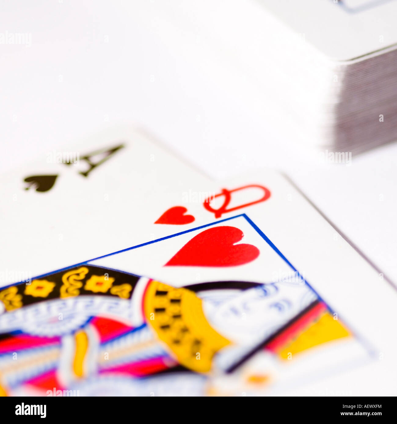 Playing Cards close up Stock Photo - Alamy