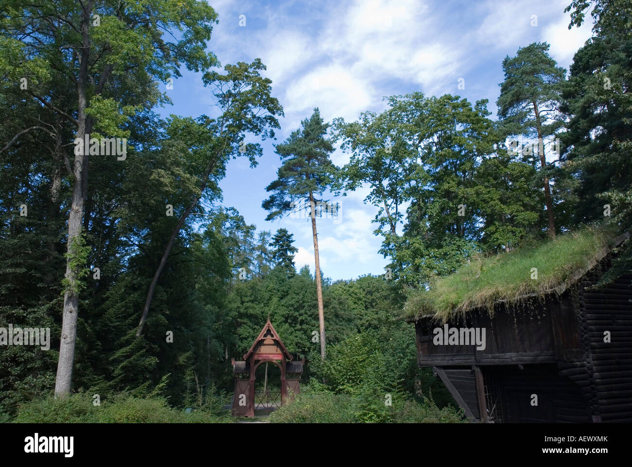 Exit / entrance at Norsk Folkemuseum Stock Photo - Alamy