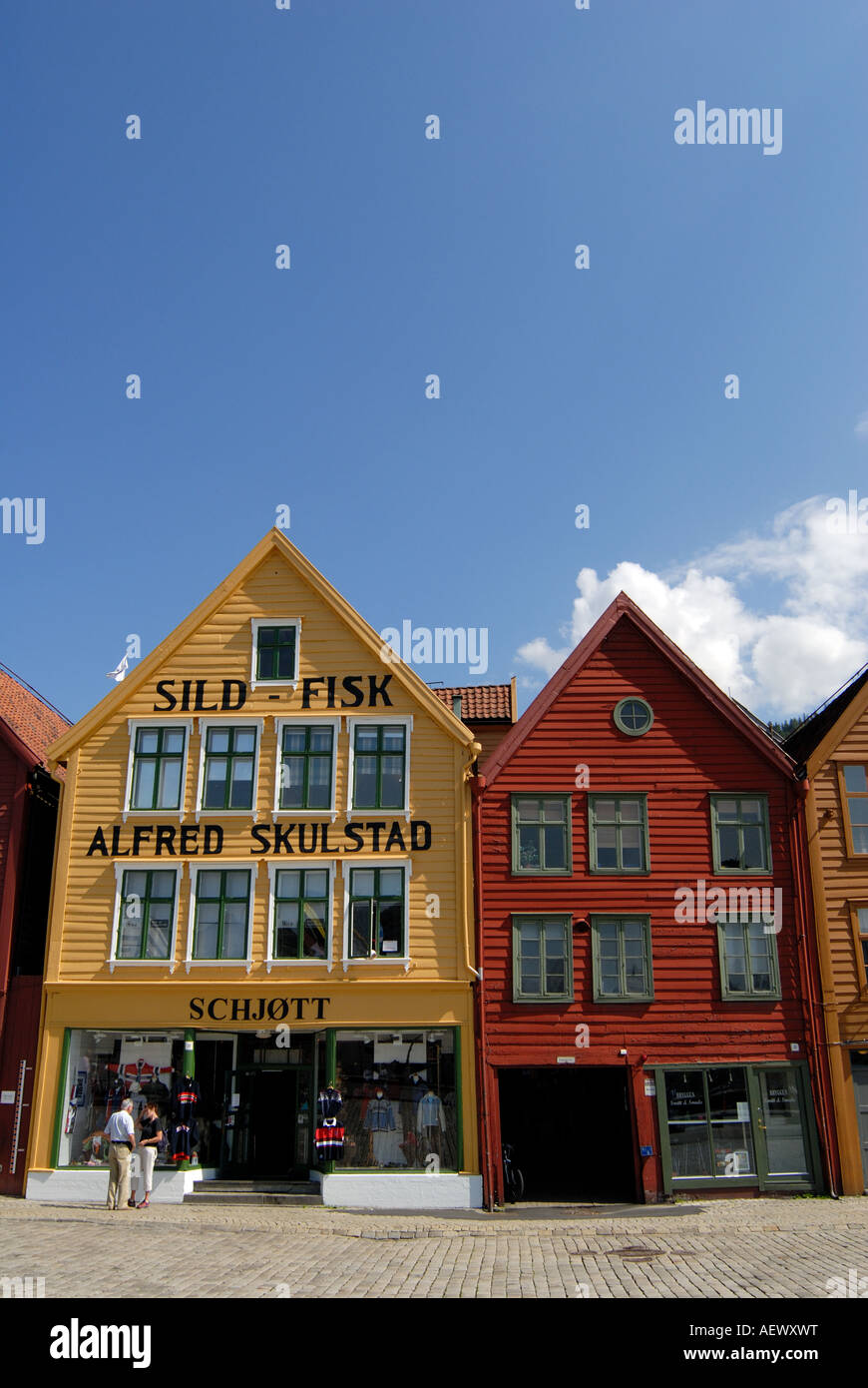Buildings on the Bryggen, Bergen Norway Stock Photo - Alamy