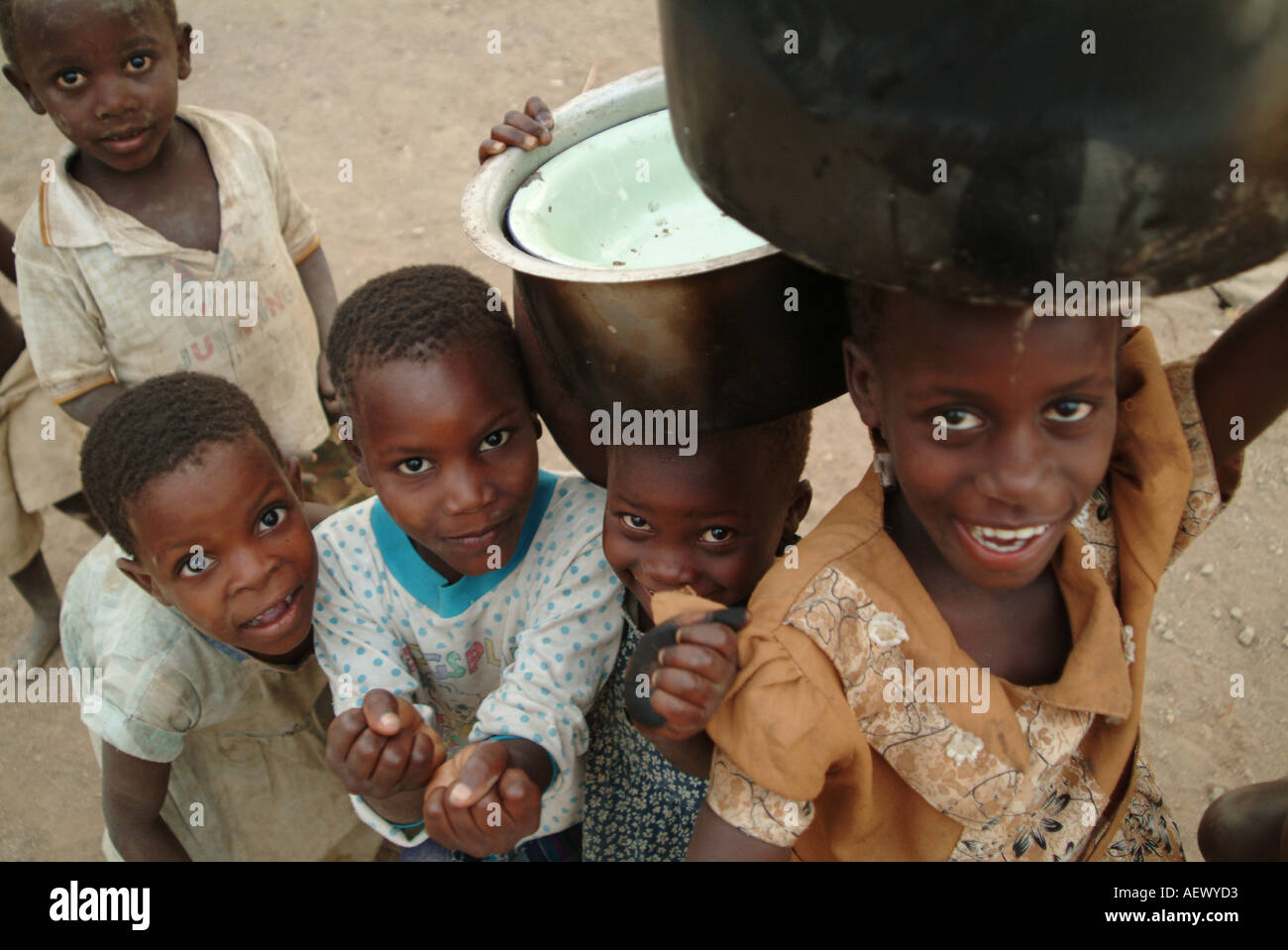 Kids pose for the camera on Chizumulu Island. Lake Malawi, Africa Stock ...