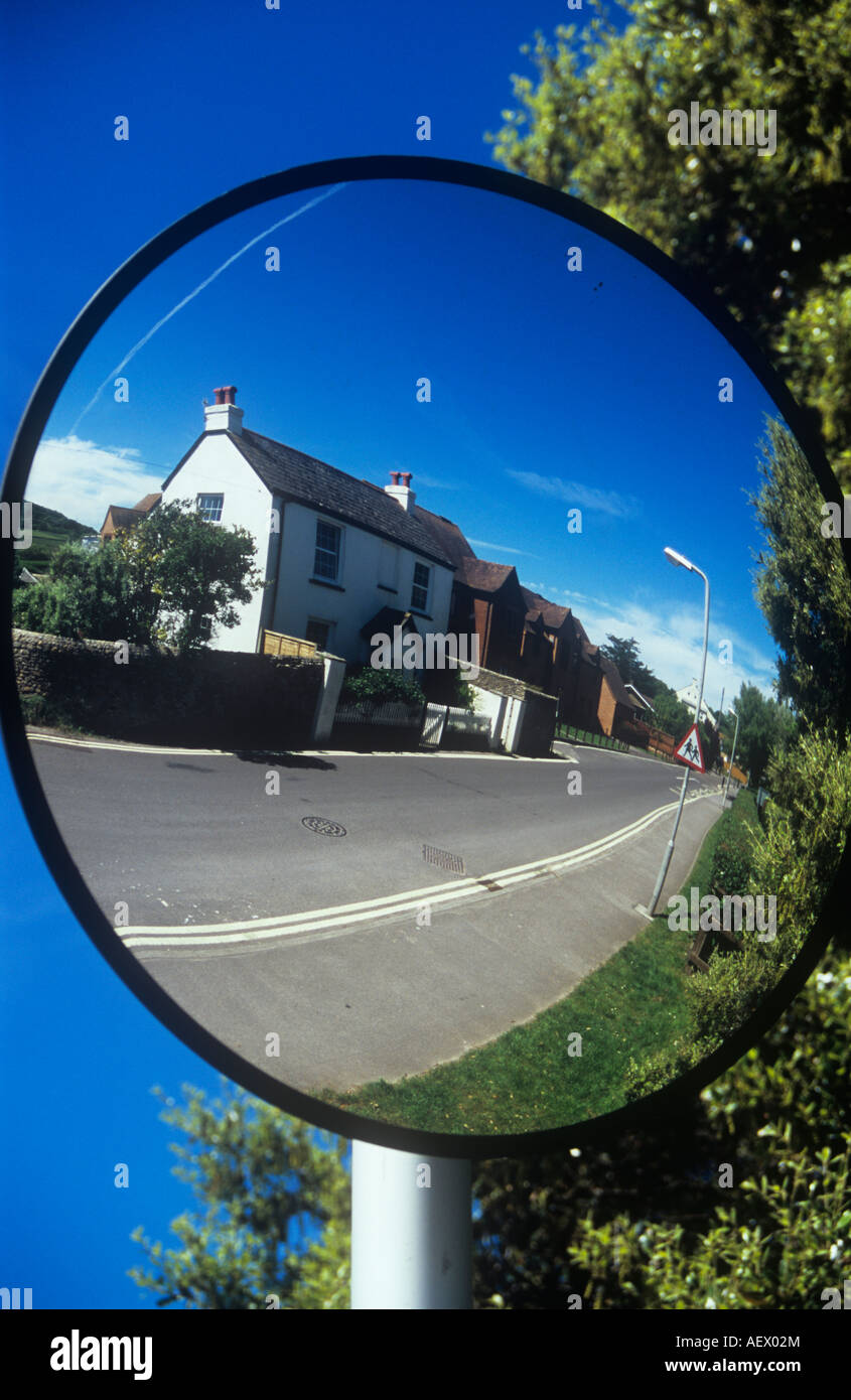 Traffic convex mirror at school hi-res stock photography and images - Alamy