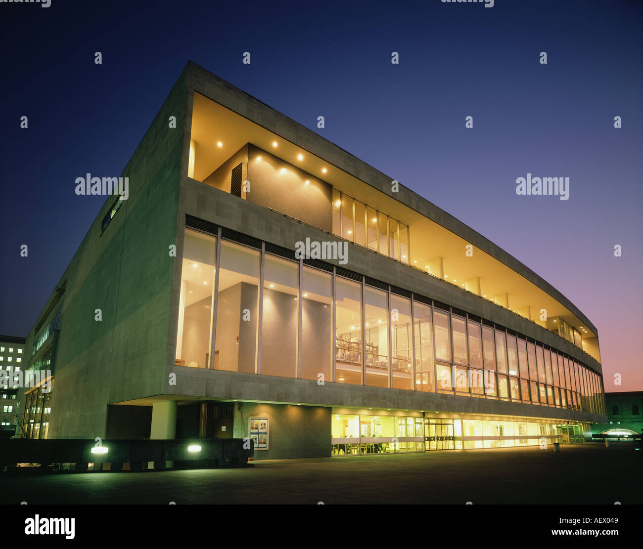 Queen Elizabeth Hall night LONDON UK Stock Photo - Alamy