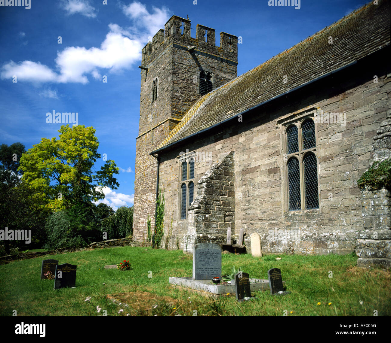 st mary's church wye valley walk monnington herefordshire england Stock ...