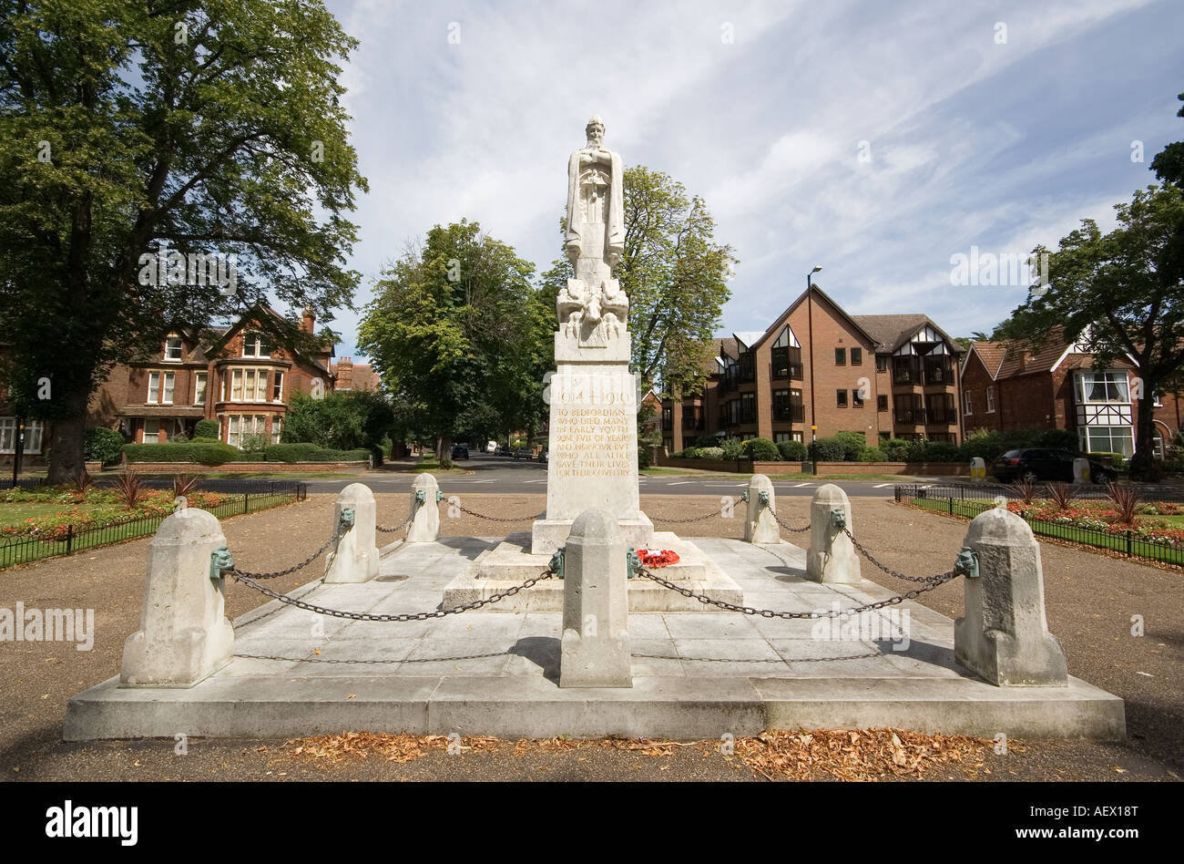 War Memorial in Bedford England, next to the river Great Ouse, Wide ...
