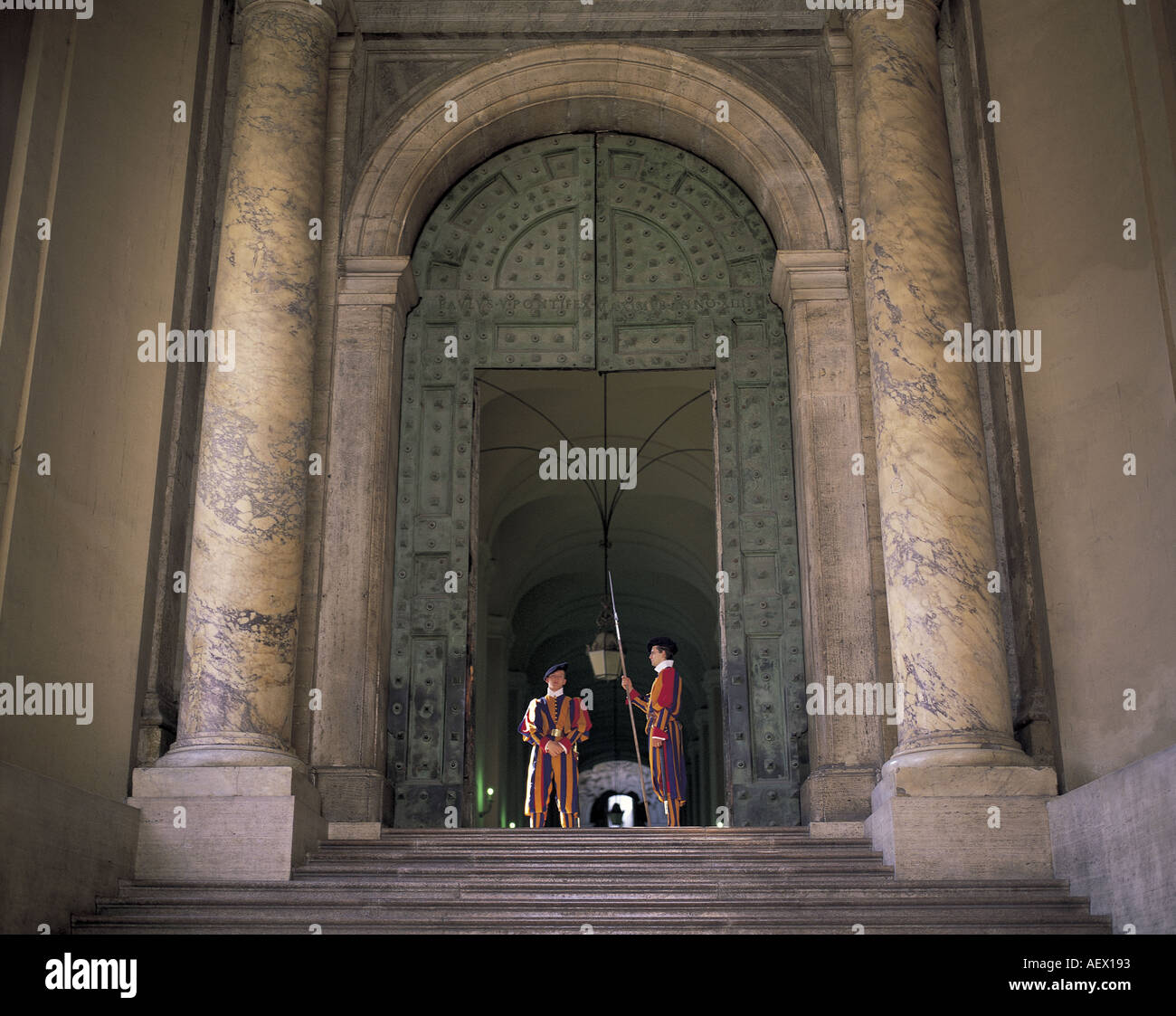 Guard at Basilica di San Pietro World Heritage VATICANO ROME ITALY ...