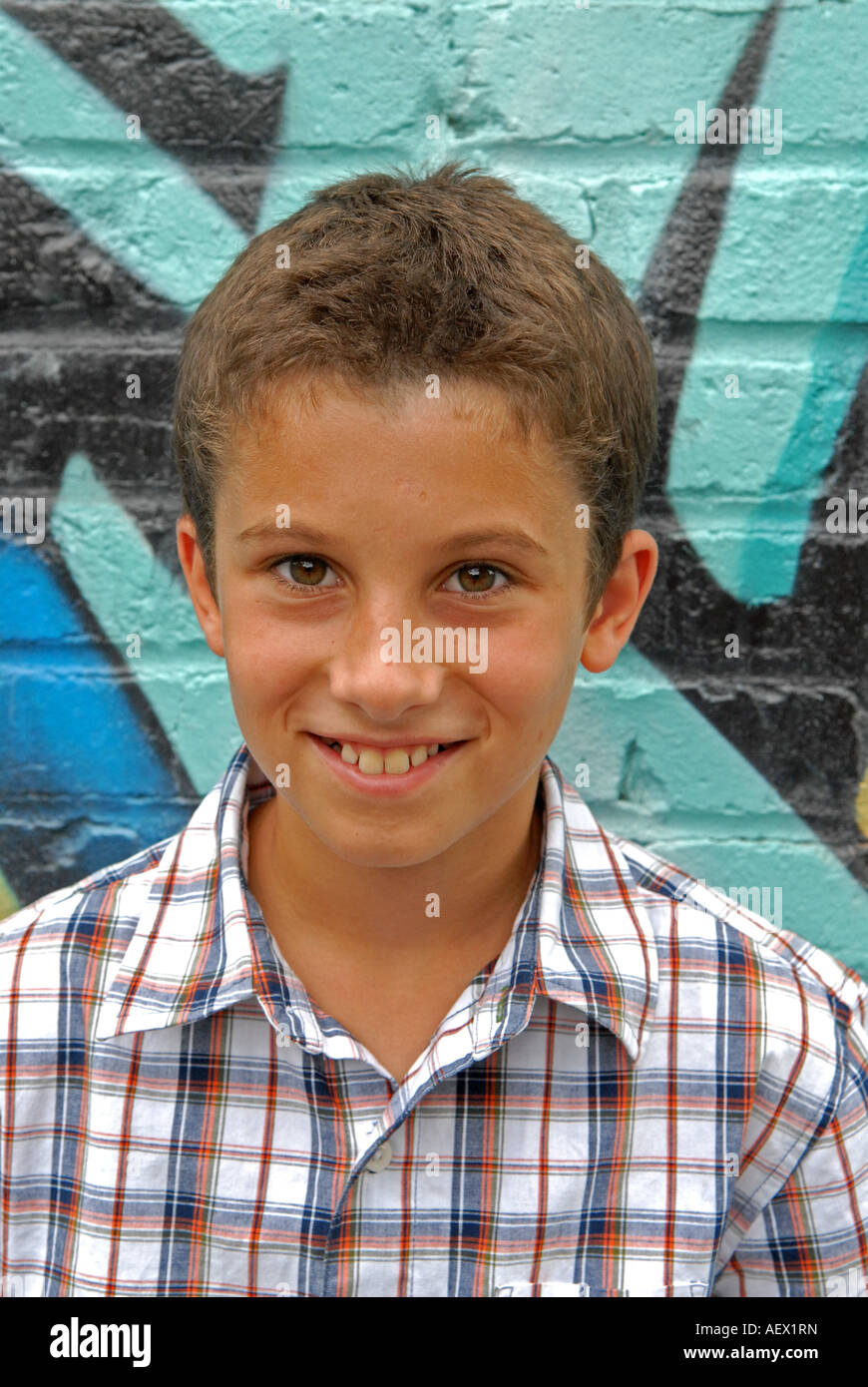 Caucasian boy 10 years old headshot hi-res stock photography and images ...