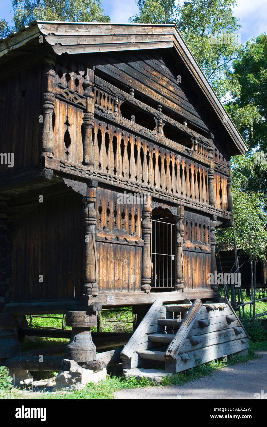 Hallingdal Setesdal farmstead at the Norsk Folkemuseum Stock Photo - Alamy