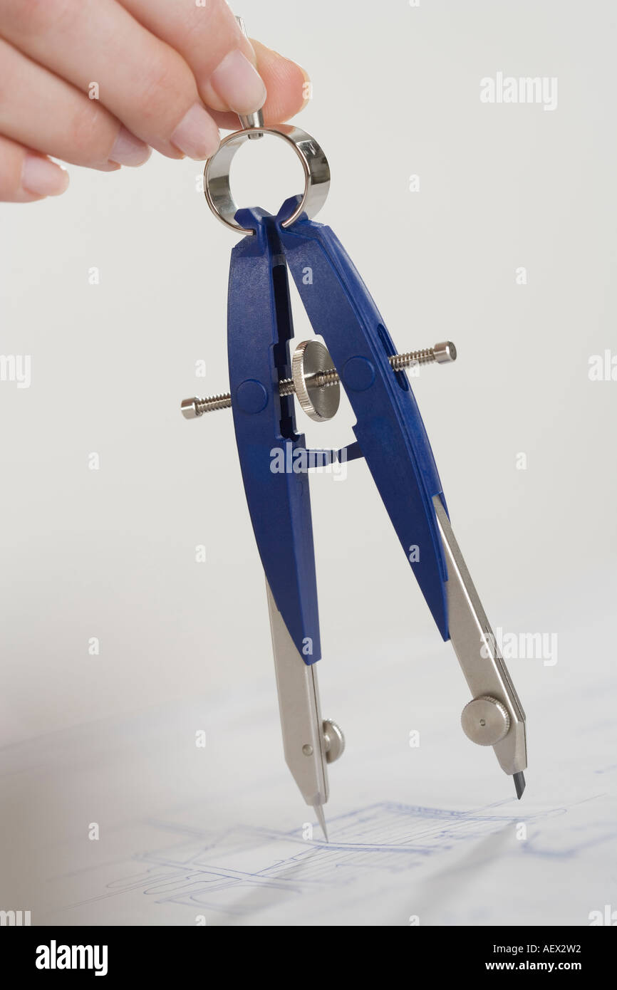 Hands measuring angle by protractor hi-res stock photography and images ...