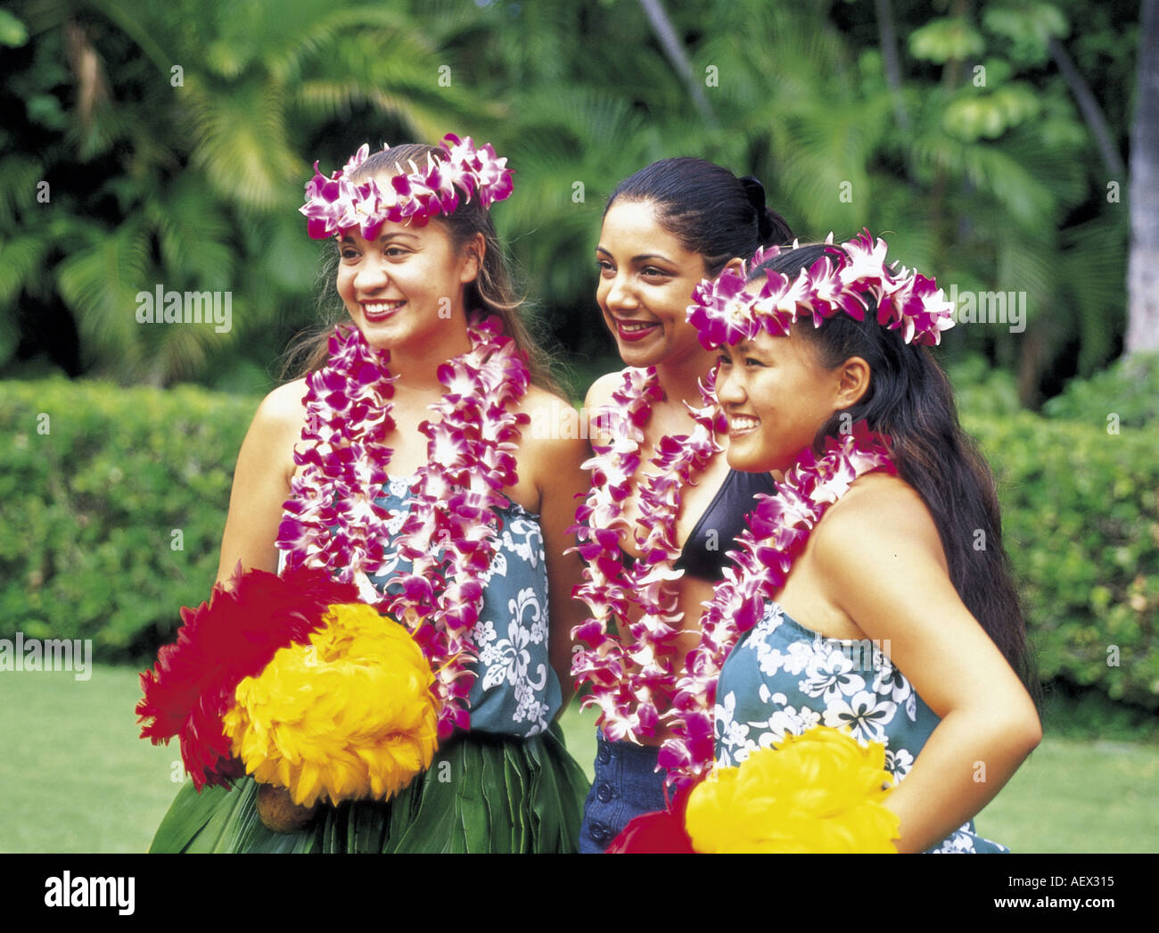 Hawaiian Hula Show OAHU HAWAII Stock Photo - Alamy