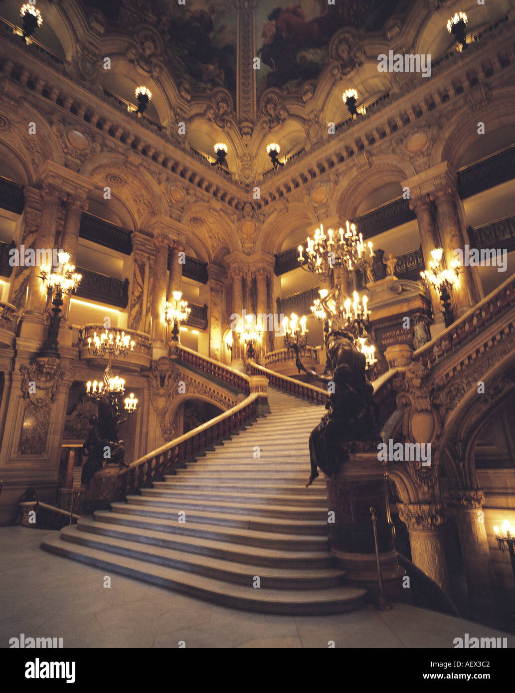 Main Stairs Opera Garnier PARIS FRANCE Stock Photo - Alamy