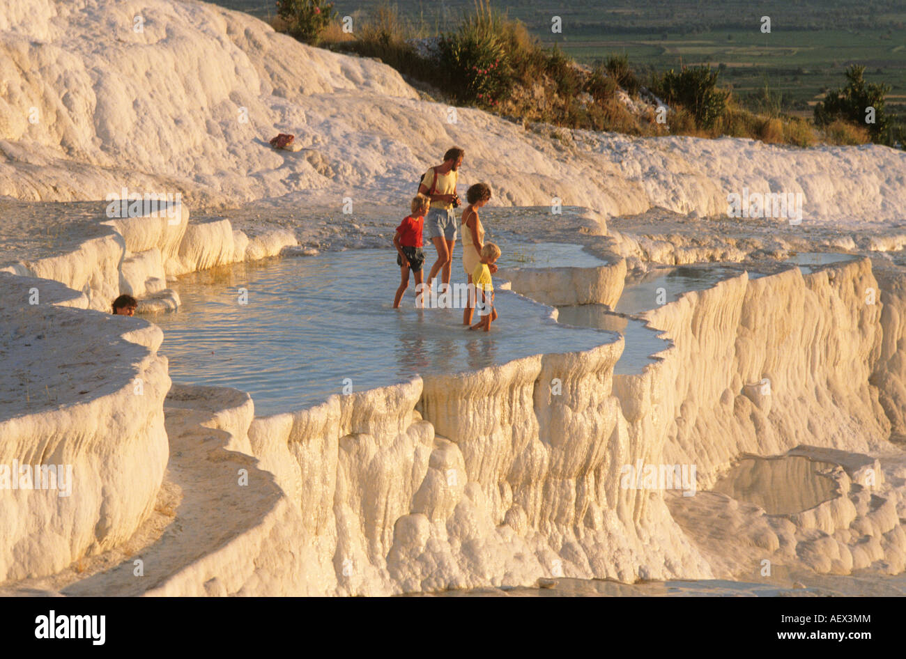 Turkey, Hierapolis, Pammukale calceous Rock. Pammukale means 'cotton ...