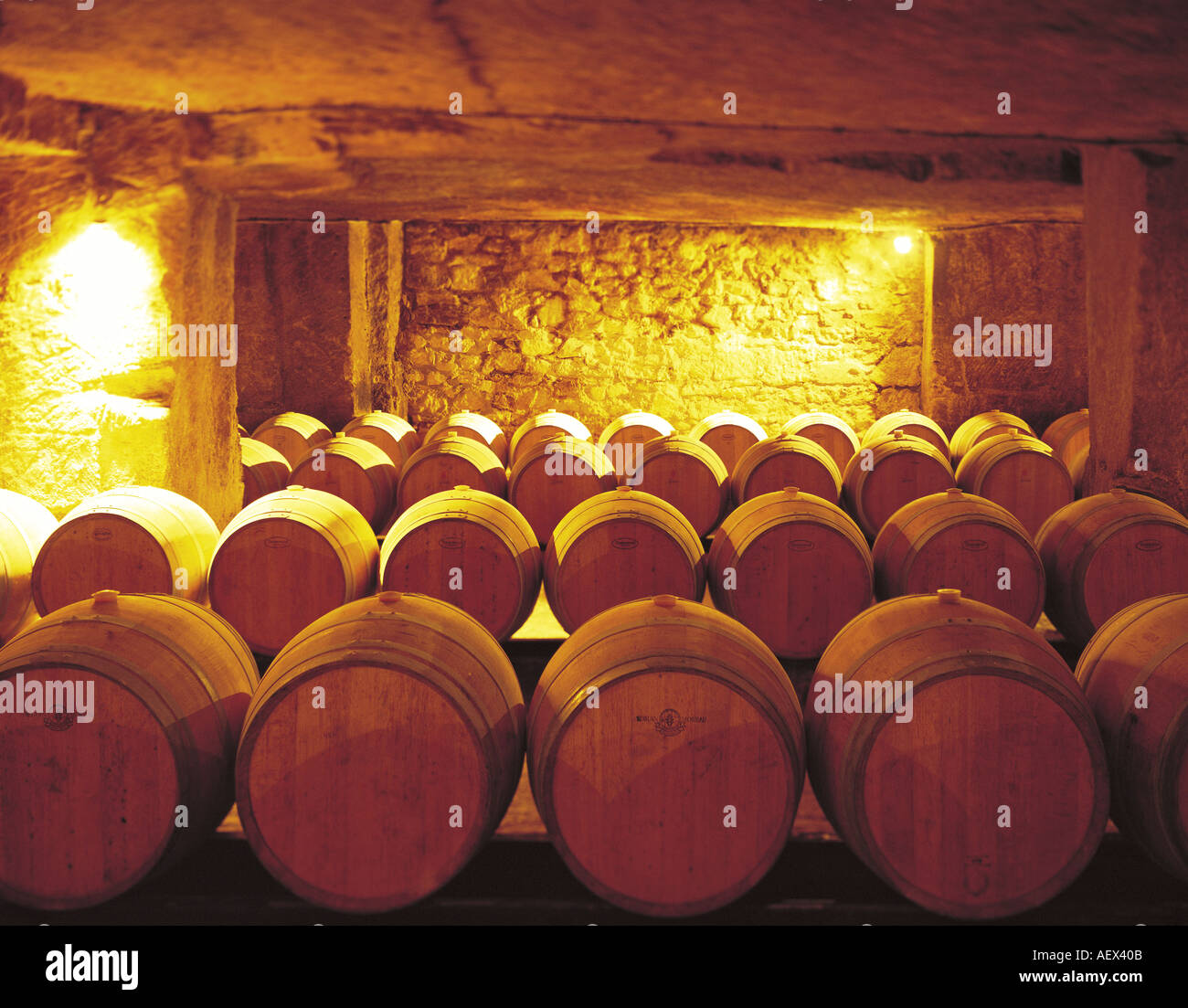 Wine Cave Clos Fourtet World Heritage SAINT EMILION FRANCE Stock Photo ...