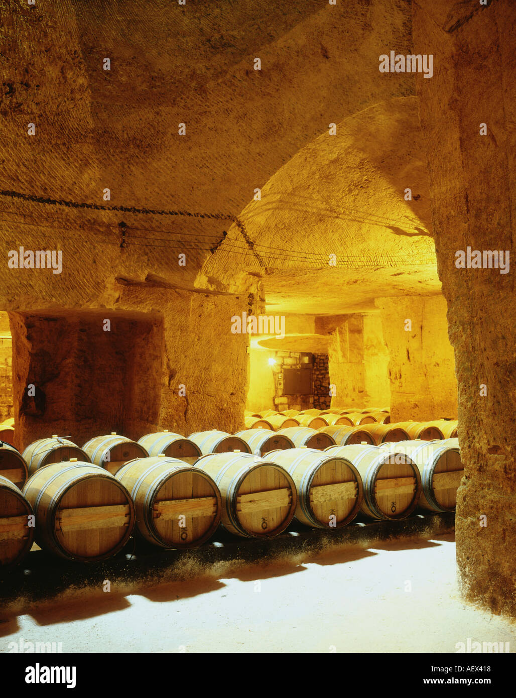 Wine Cave Chateau Ausone SAINT EMILION FRANCE Stock Photo - Alamy