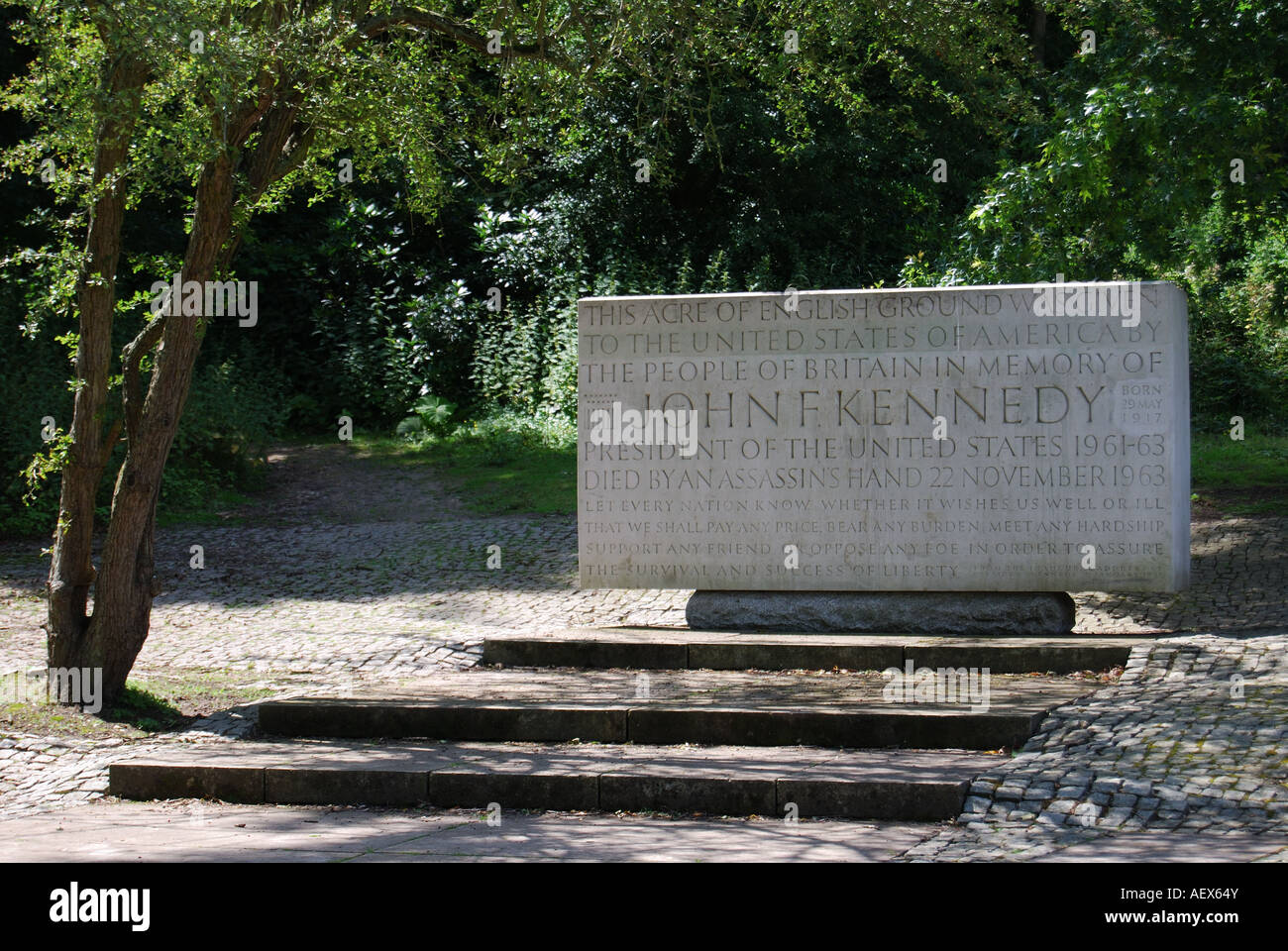 John F.Kennedy Memorial, Runnymede, Surrey, England, United Kingdom ...