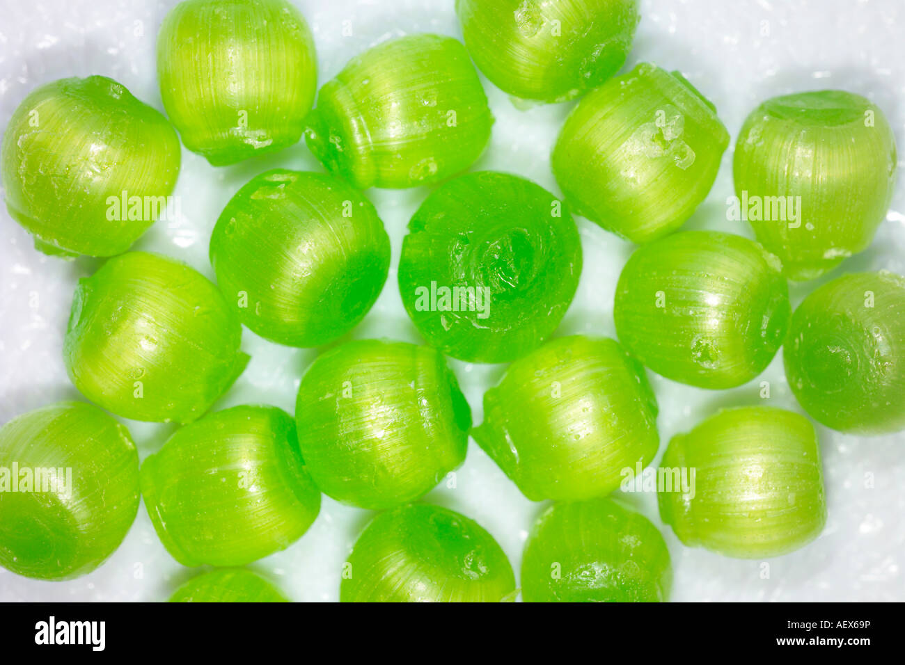 green boiled sweets Stock Photo - Alamy