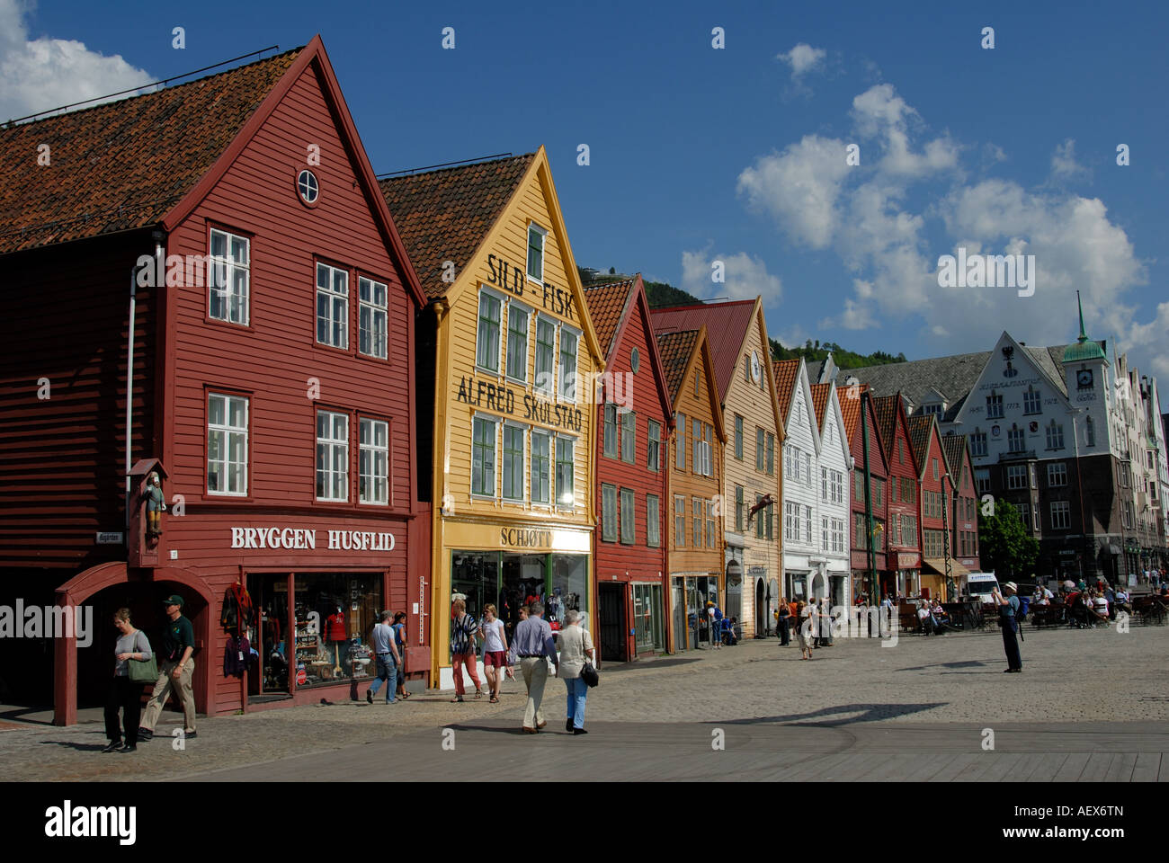 Buildings on the Bryggen, Bergen Norway Stock Photo - Alamy