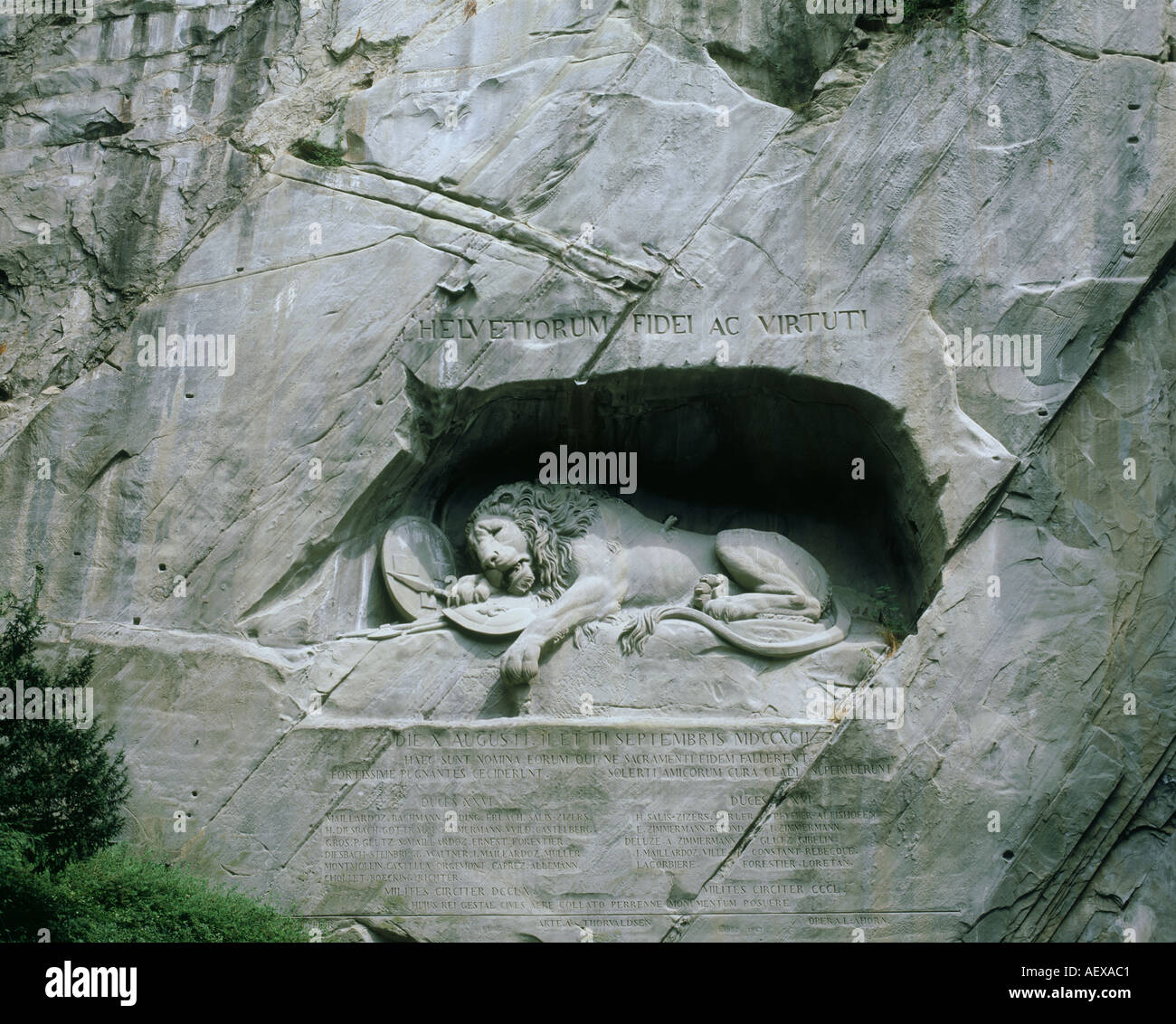 Lion of Luzern Monument LUZERN SWITZERLAND Stock Photo - Alamy