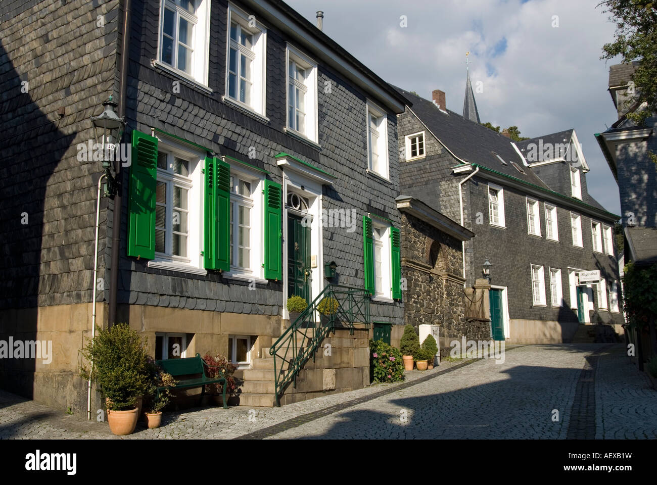 Typical Westphalian countryside houses in Remscheid - Lennep, Germany ...