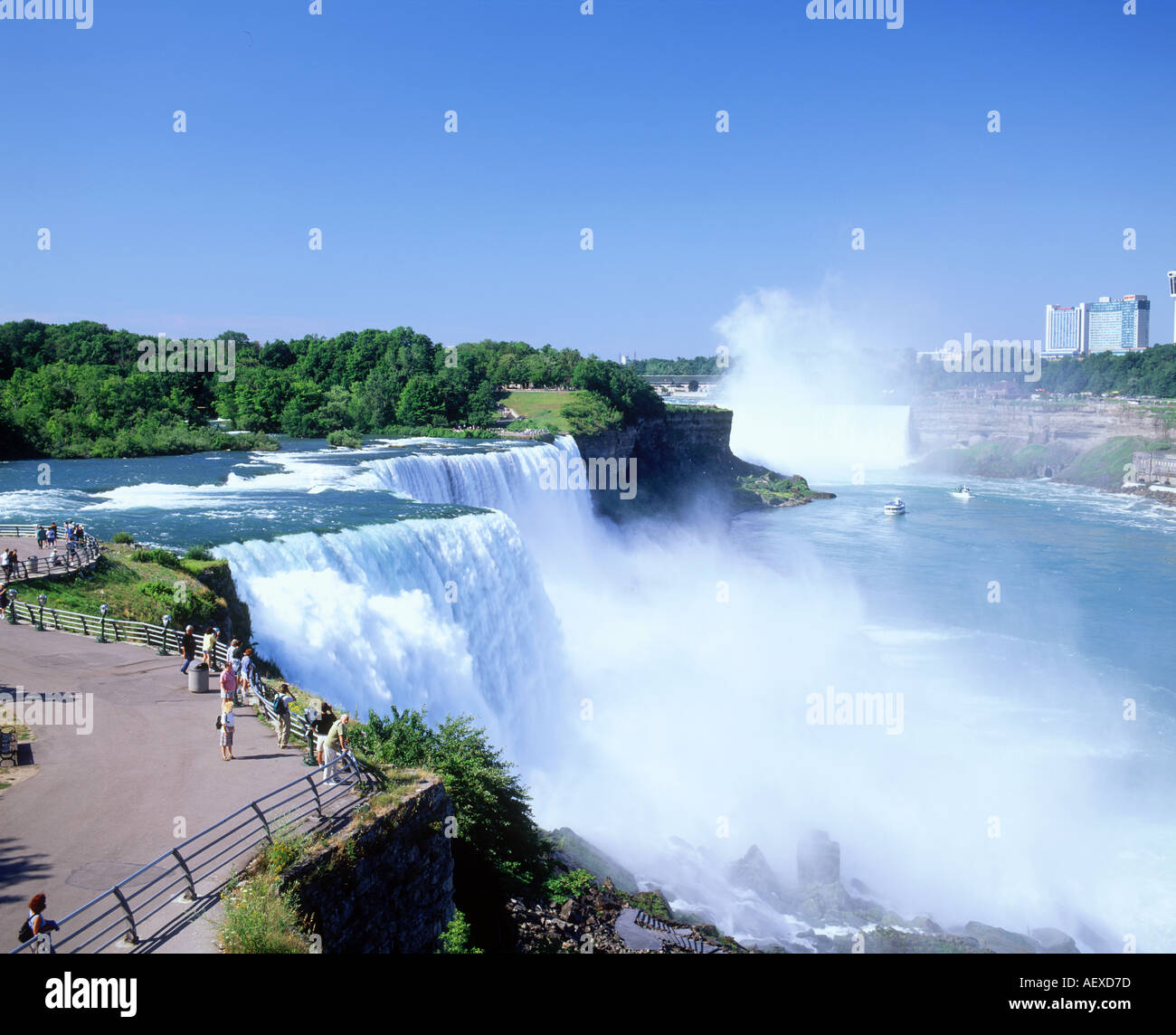 Niagara Falls border between USA and CANADA Stock Photo - Alamy