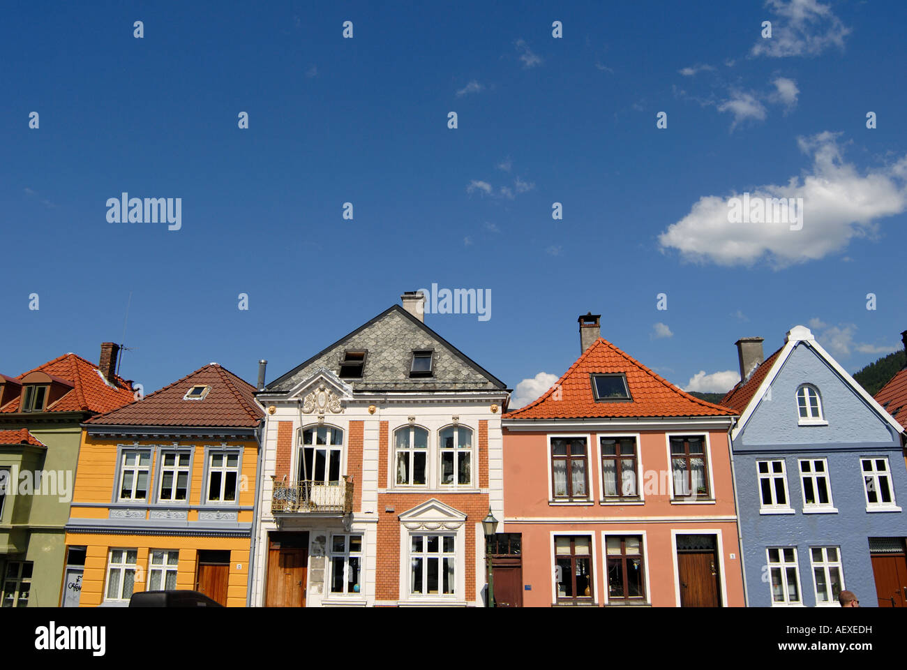 Traditional colourful buildings, Bergen Norway Stock Photo - Alamy