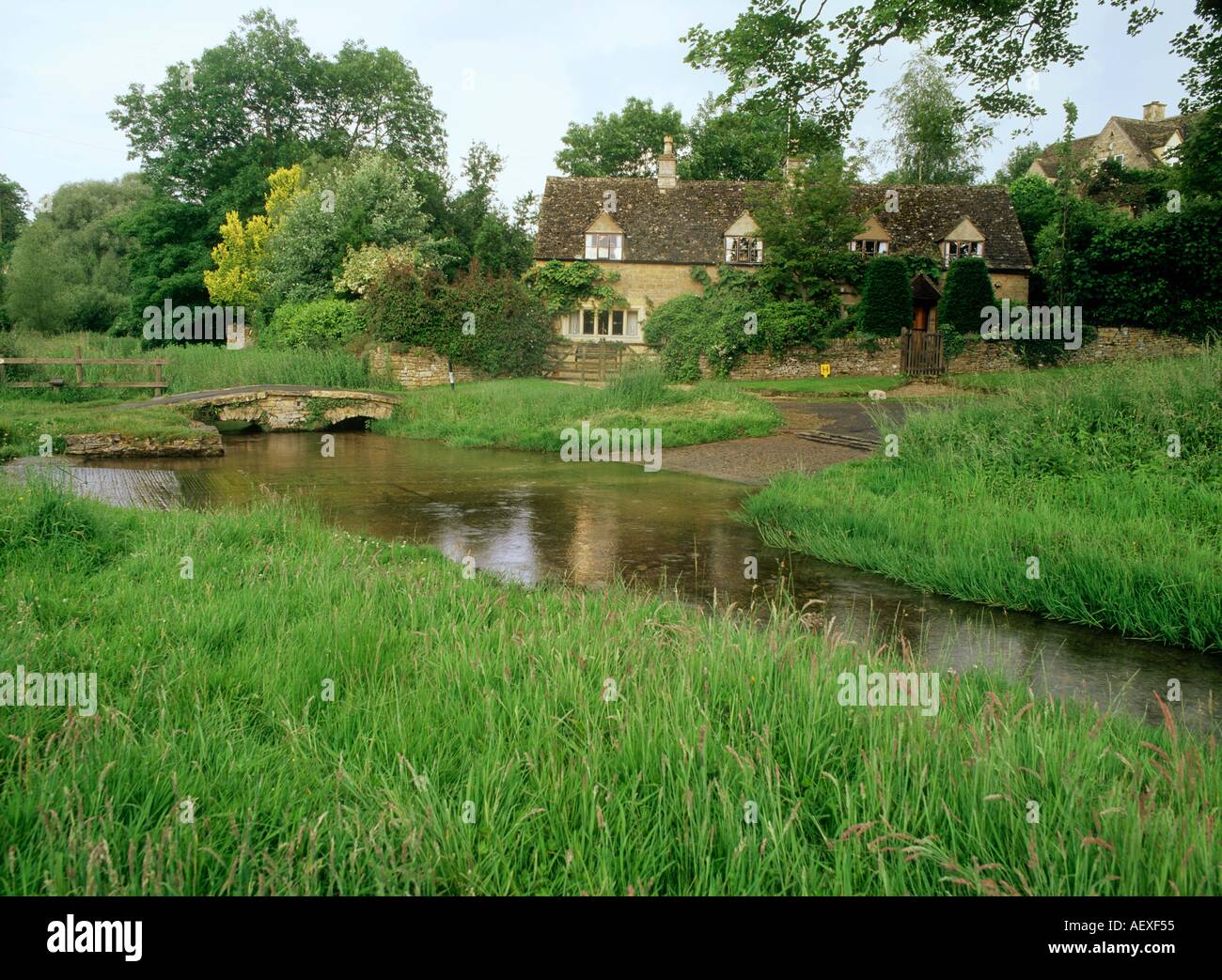 Upper Slaughter COTSWOLDS UK Stock Photo - Alamy
