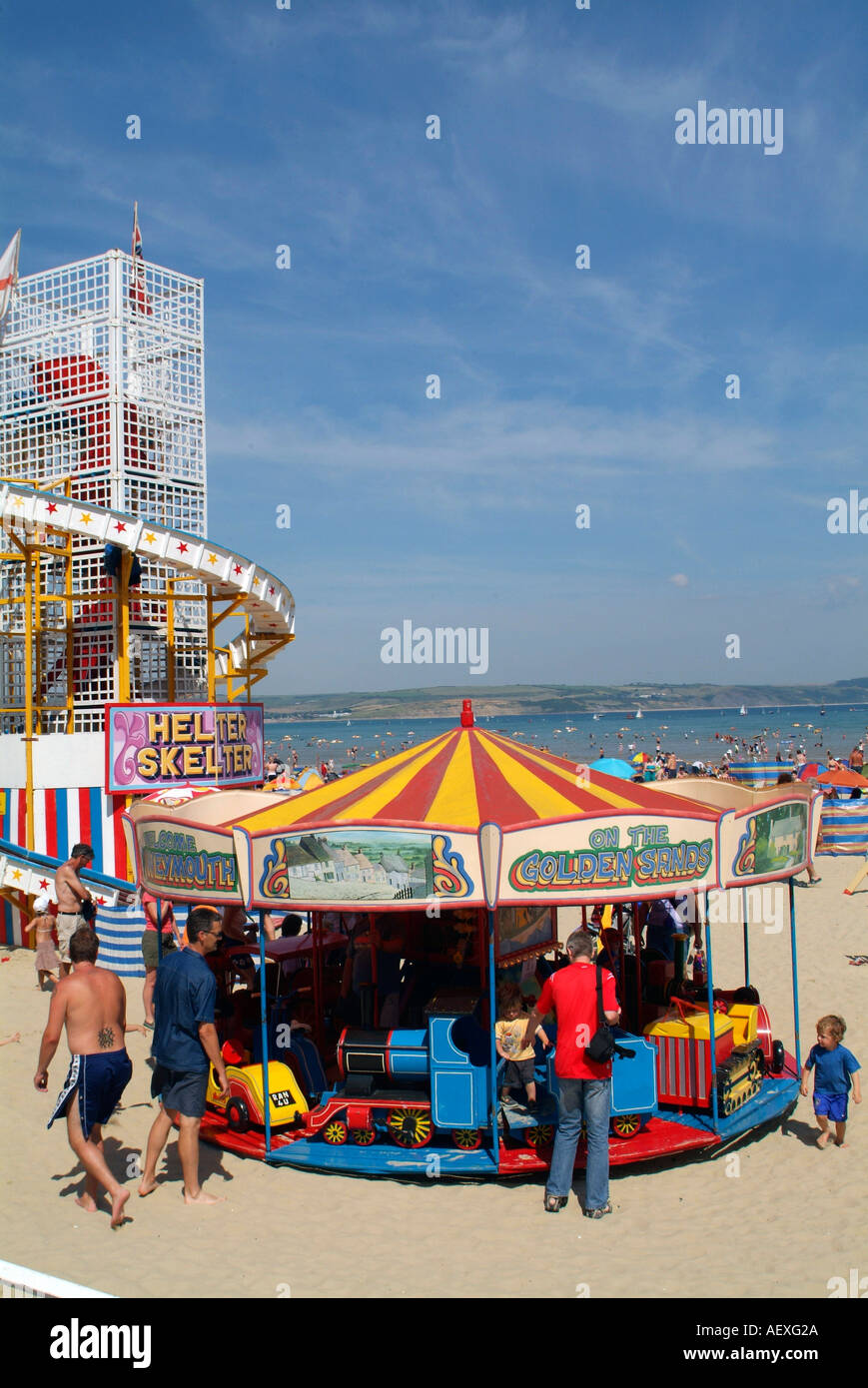 Beach fairground on Weymouth Beach, Dorset Stock Photo - Alamy