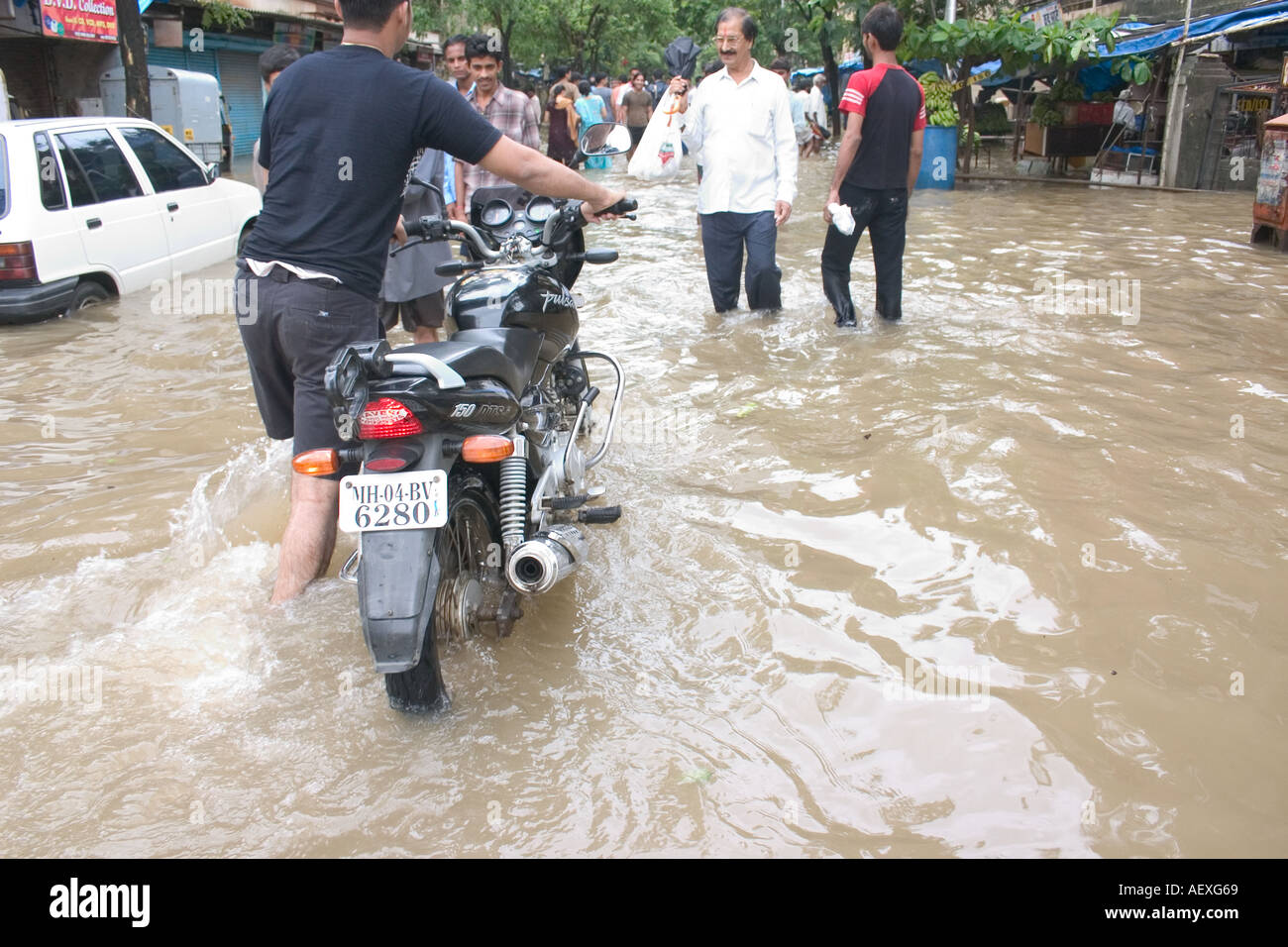 Monsoon world record rain in Bombay now Mumbai India Stock Photo - Alamy