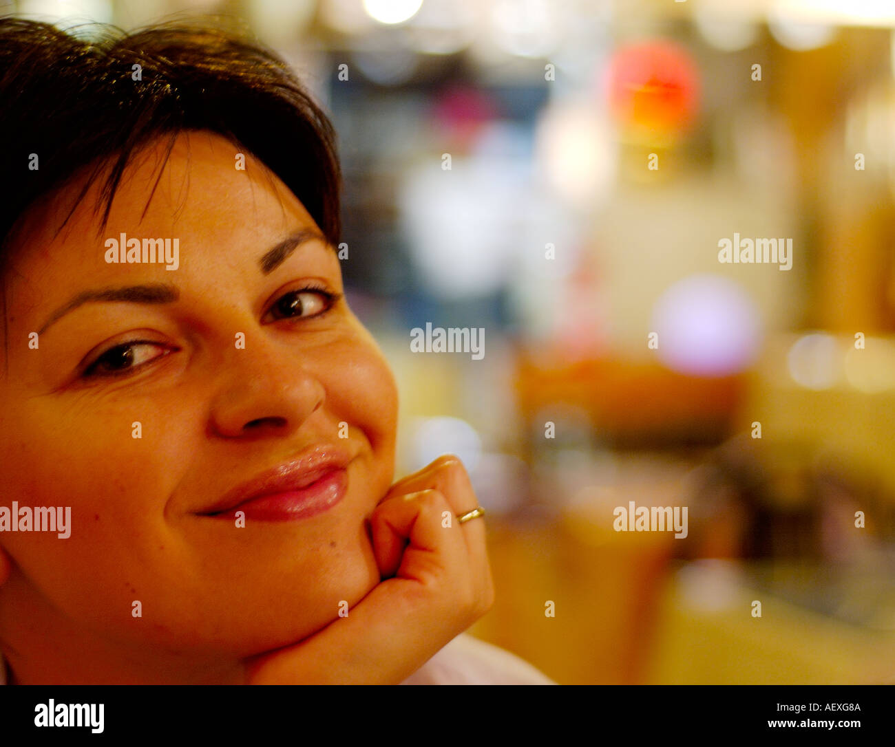 a smiling face Stock Photo - Alamy