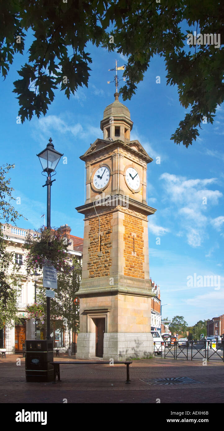 The Clock Tower Rugby Town Centre UK Stock Photo - Alamy