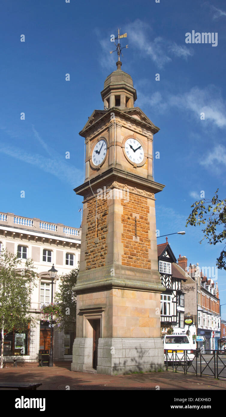 The Clock Tower Rugby Town Centre UK Stock Photo - Alamy