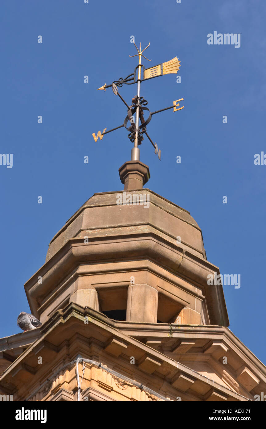 Weather vein on top of the Clock Tower Rugby Town Centre UK Stock Photo ...