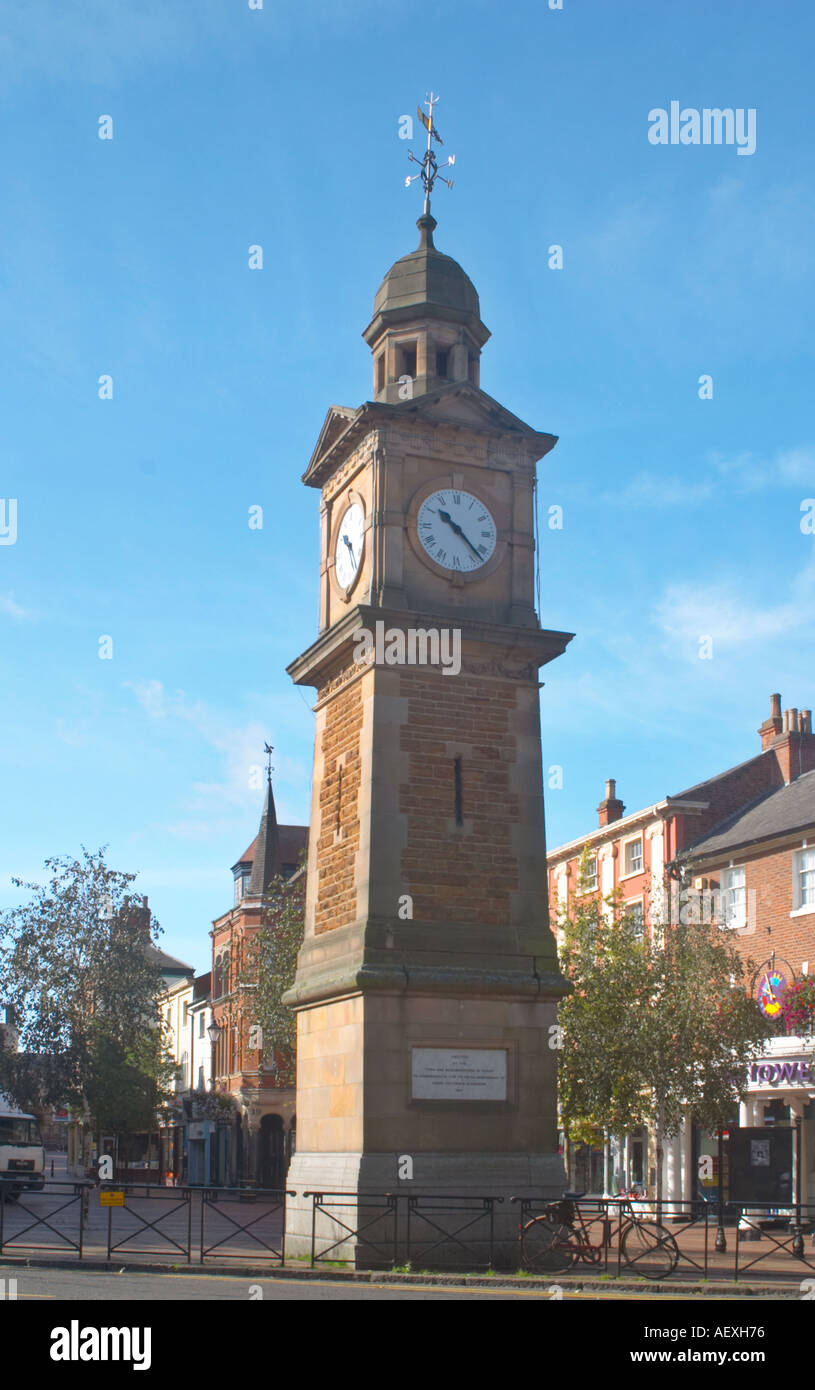 The Clock Tower Rugby Town Centre UK Stock Photo - Alamy