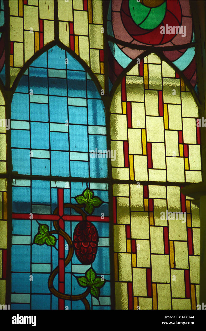 Stained glass window of St Gloria Church Byculla Bombay now Mumbai ...