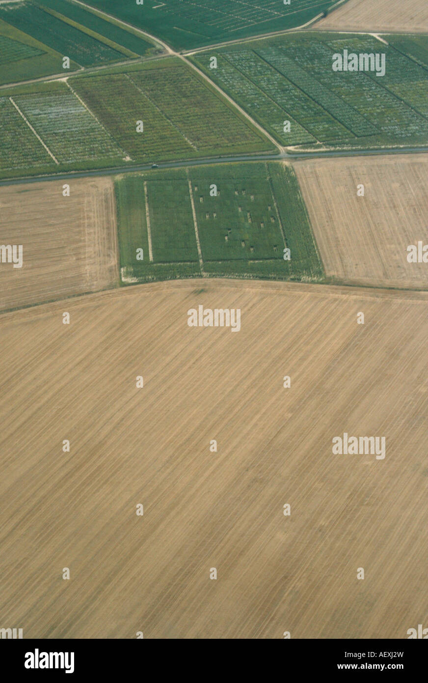 Arial View of Agricultural Land Stock Photo - Alamy