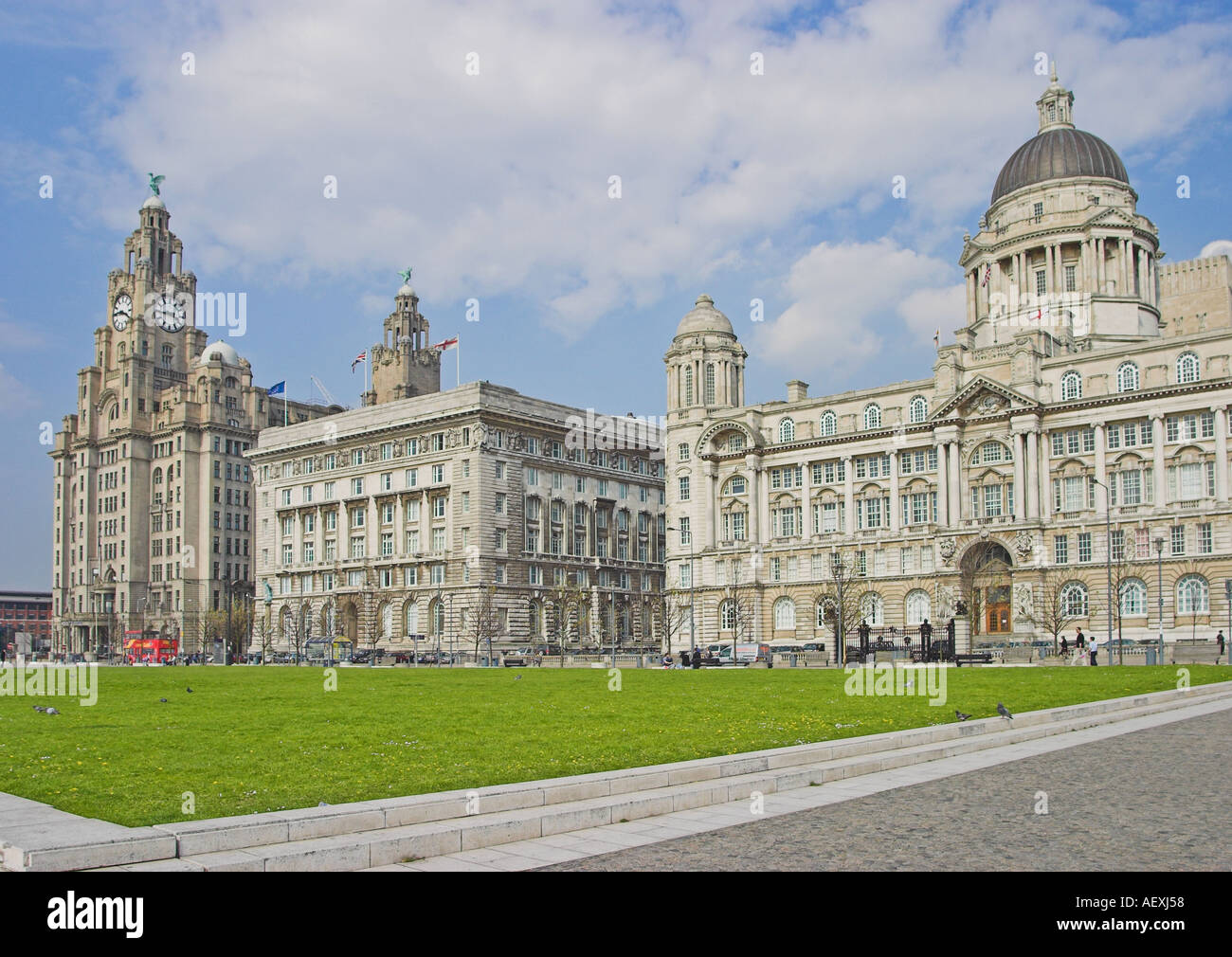 The Three Graces on the waterfront Liverpool Stock Photo - Alamy