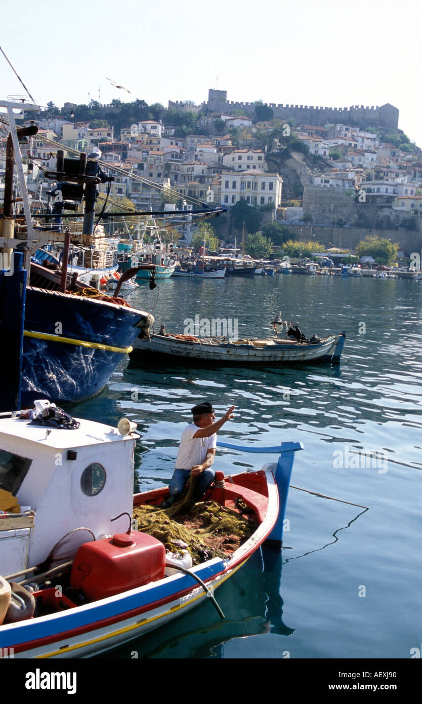Traditional Greek Fishing Boat Stock Photo - Alamy