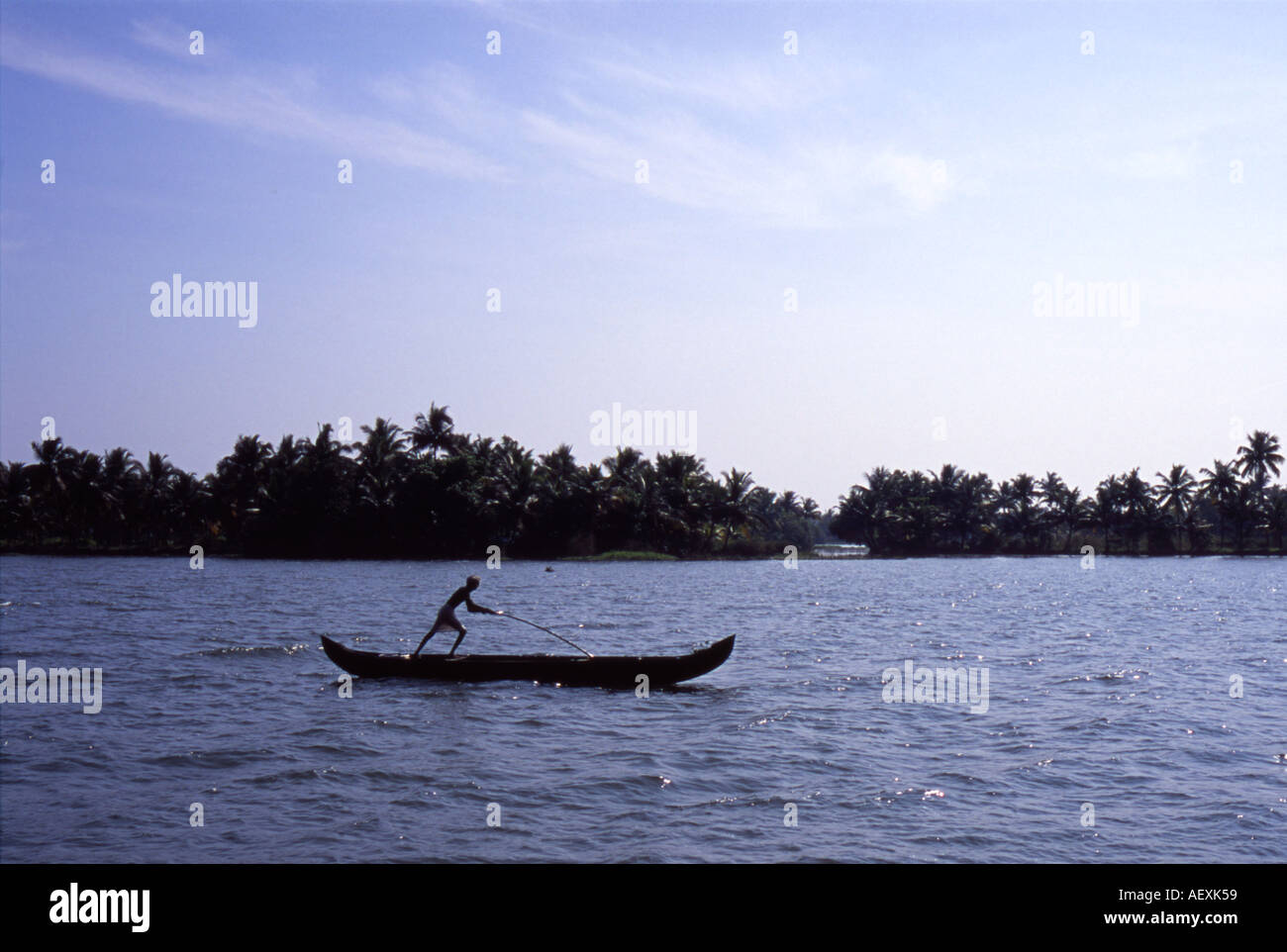 Ancient water transport by traditional rice barge Kerala India Stock ...