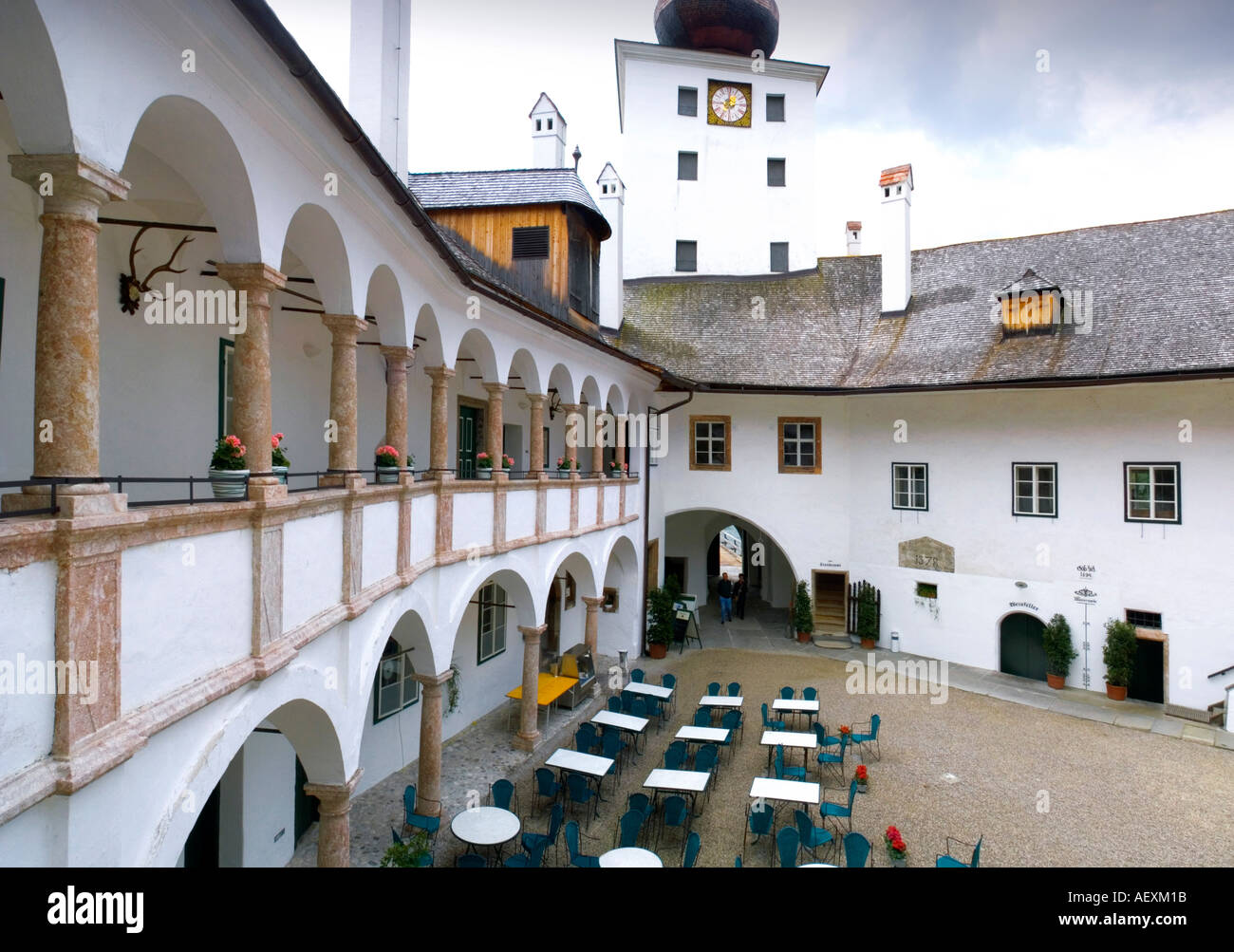 Seeschloss am Ort castle at Ort schloss lake water Traunsee traun ...