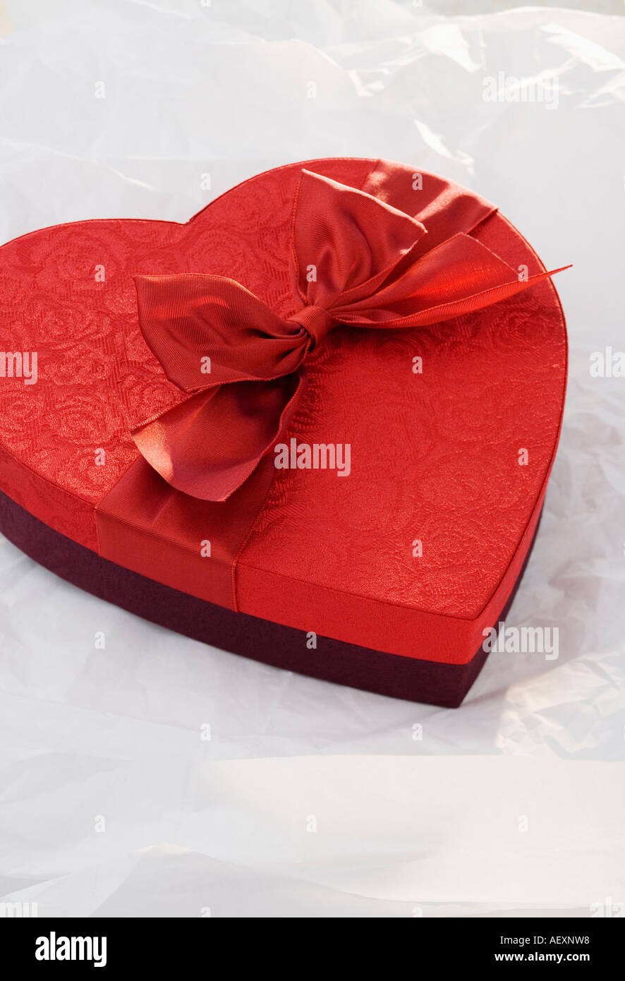 Heart shaped box of chocolates Stock Photo - Alamy