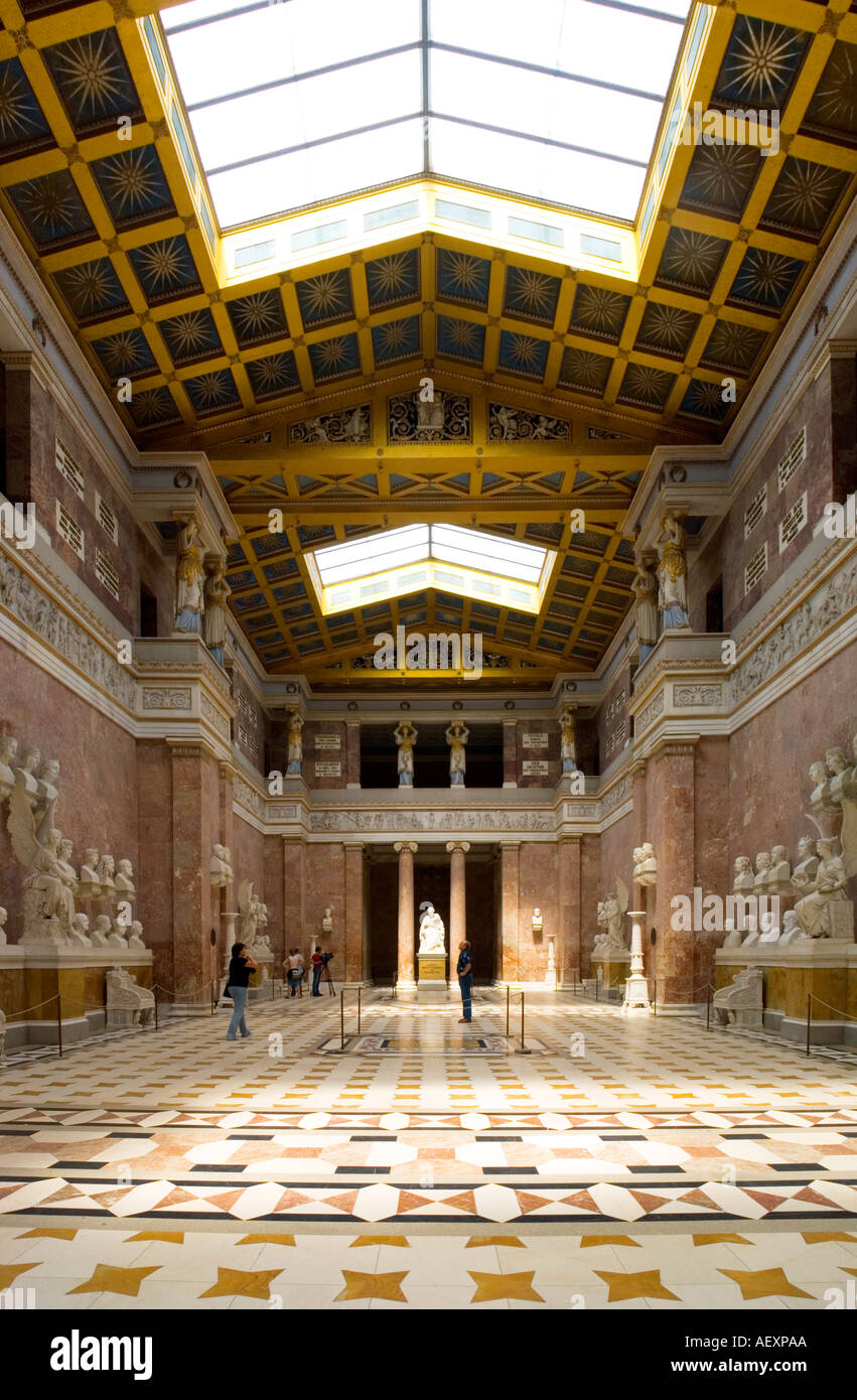 Walhalla Hall of Fame in Donaustauf Regensburg Donau river Danube ...