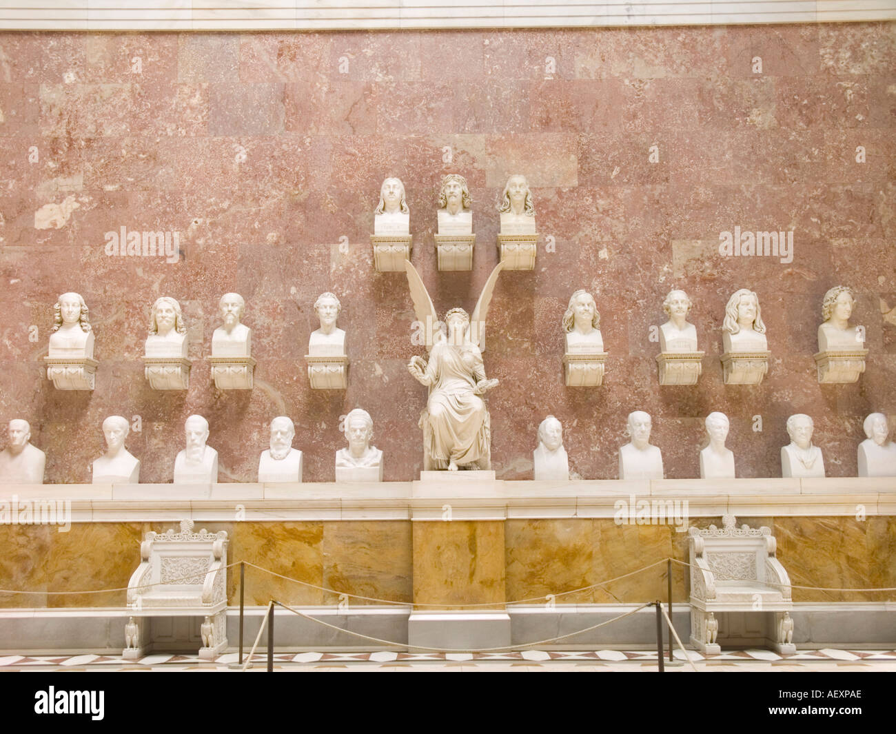 Walhalla Hall of Fame in Donaustauf Regensburg Donau river Danube ...