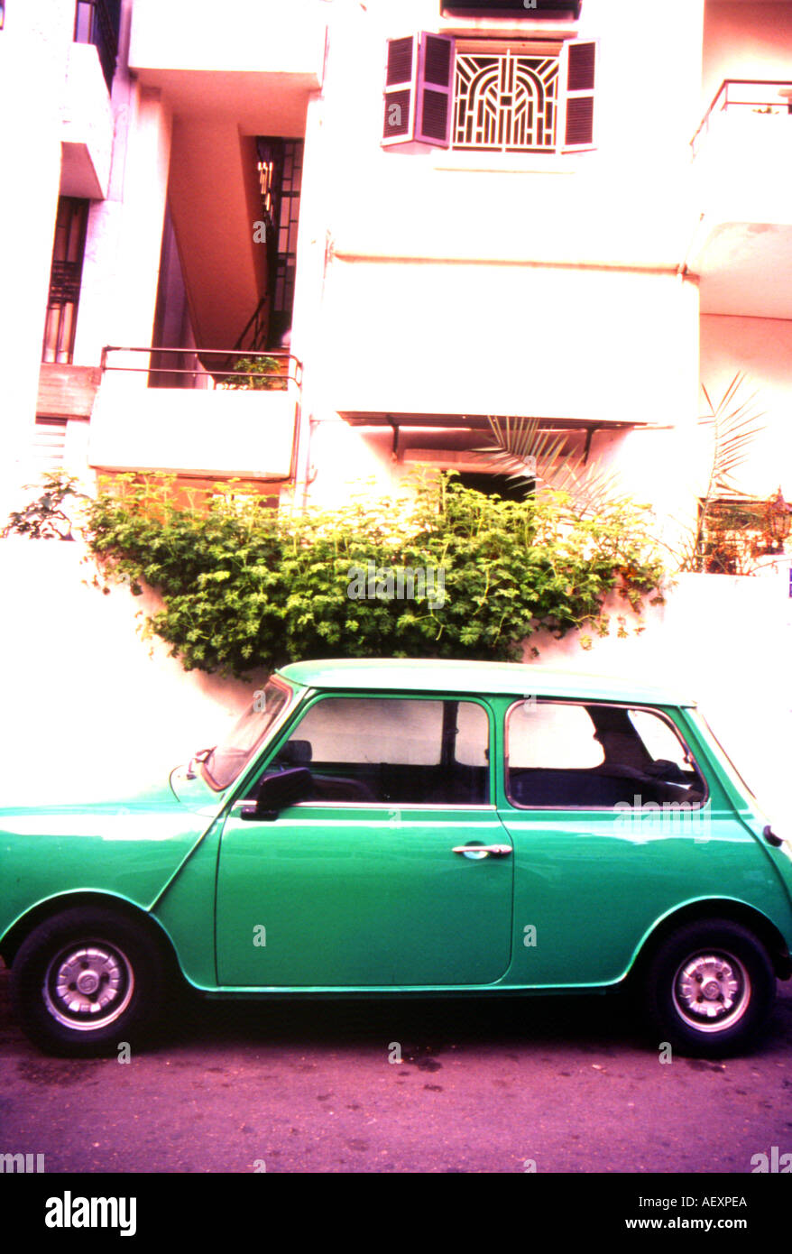 mini cooper car on the street beirut lebanon Stock Photo - Alamy