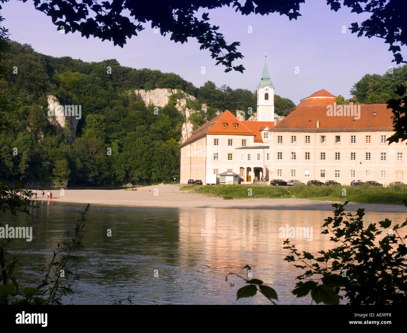Weltenburg Kloster in Altmuhl Valley Franconia Donau danube river ...