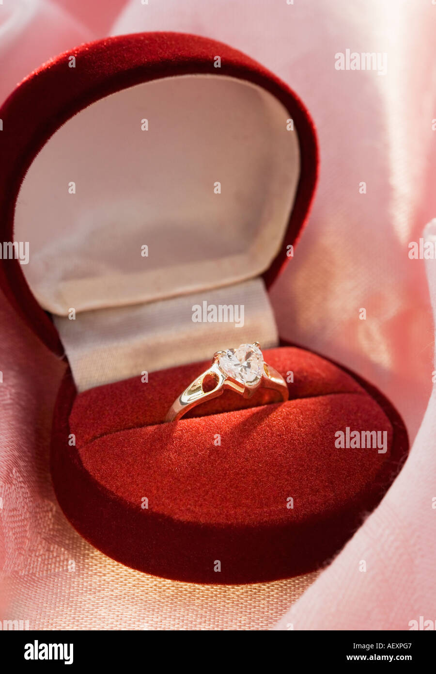 Still life of diamond engagement ring Stock Photo - Alamy